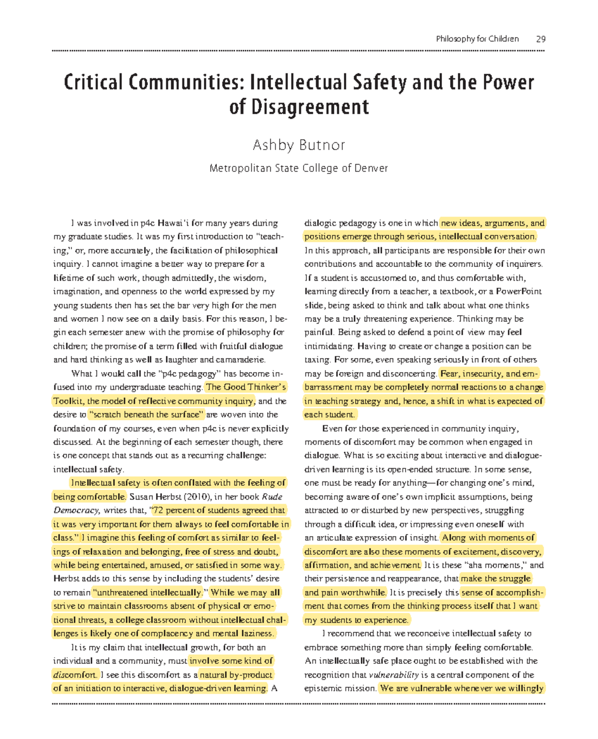 Intellectual Safety and Power of Disagreement - Warning: Popup ...