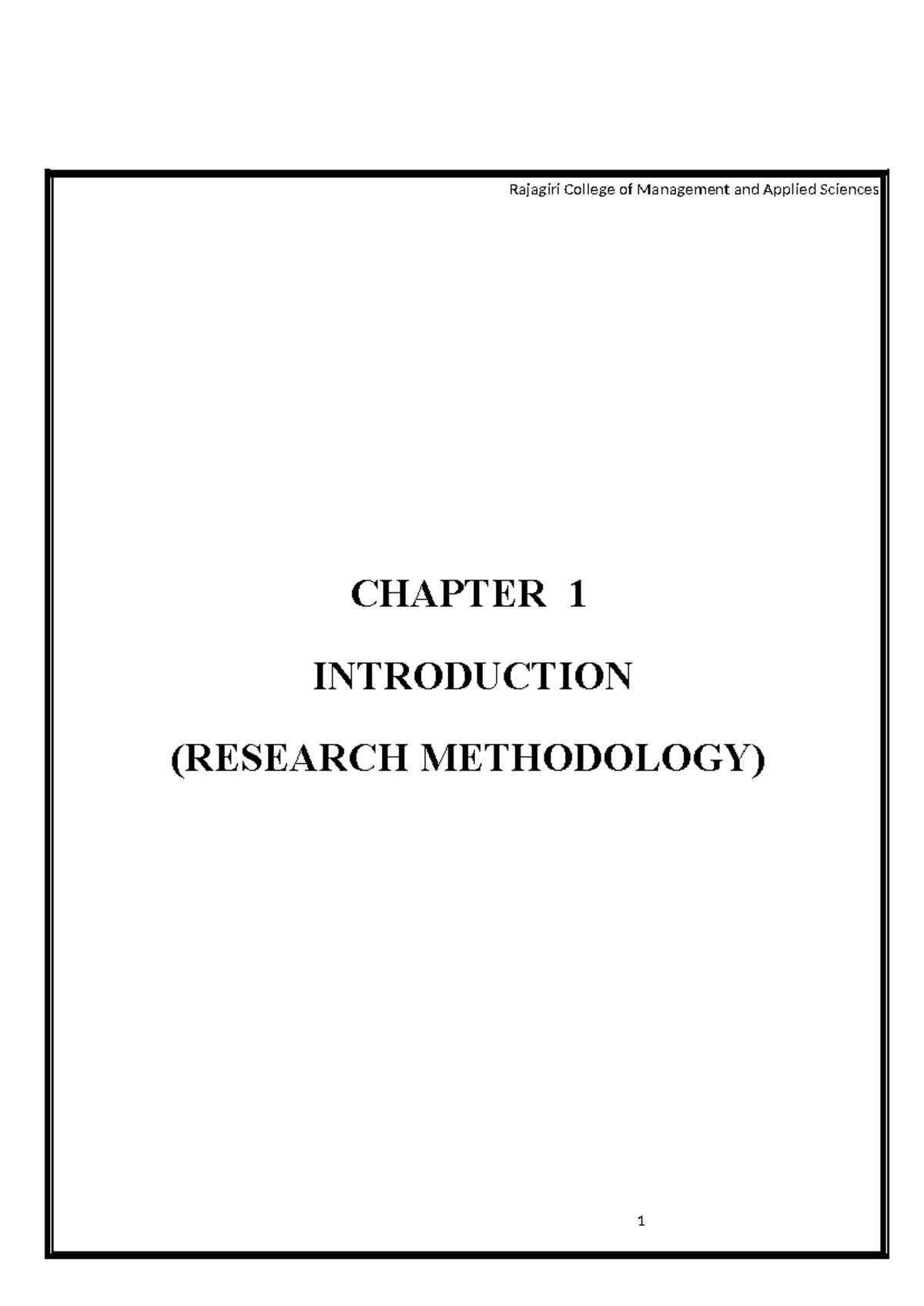 New project 111111 - good book - CHAPTER 1 INTRODUCTION (RESEARCH ...