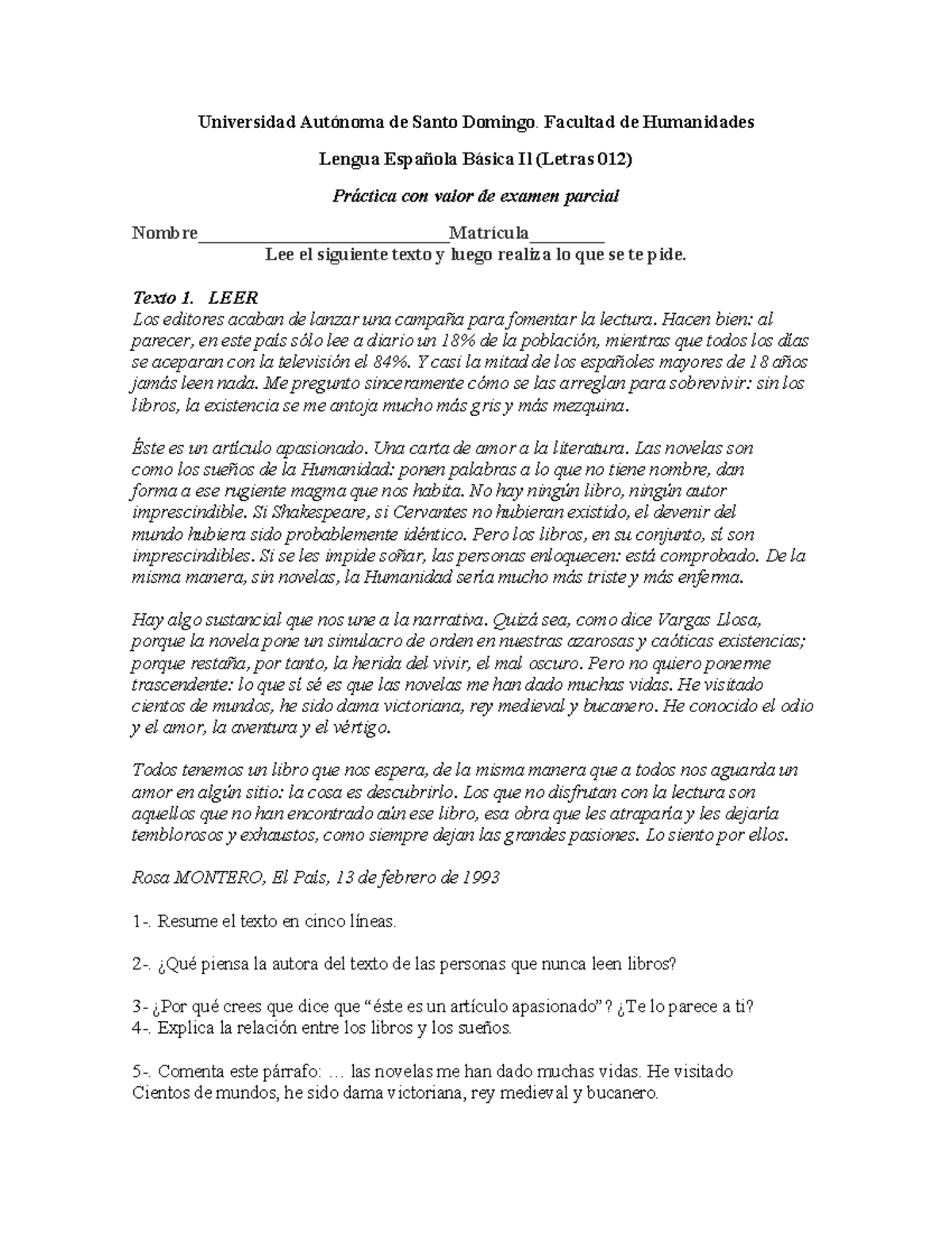 Practica Letras 012 (vale por segundo parcial ) - Universidad Autónoma ...