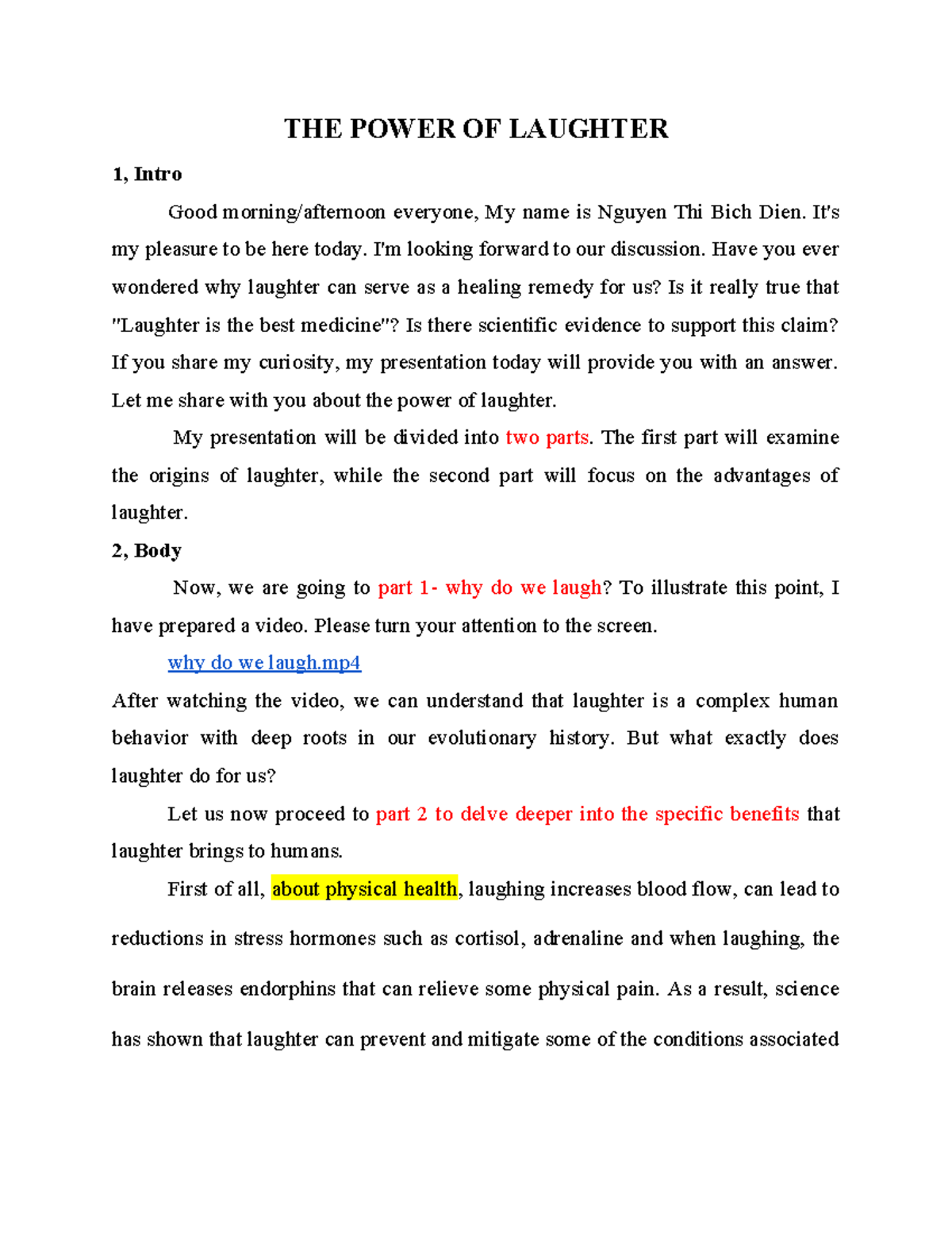 THE Power OF Laughter - presentation - THE POWER OF LAUGHTER 1, Intro ...