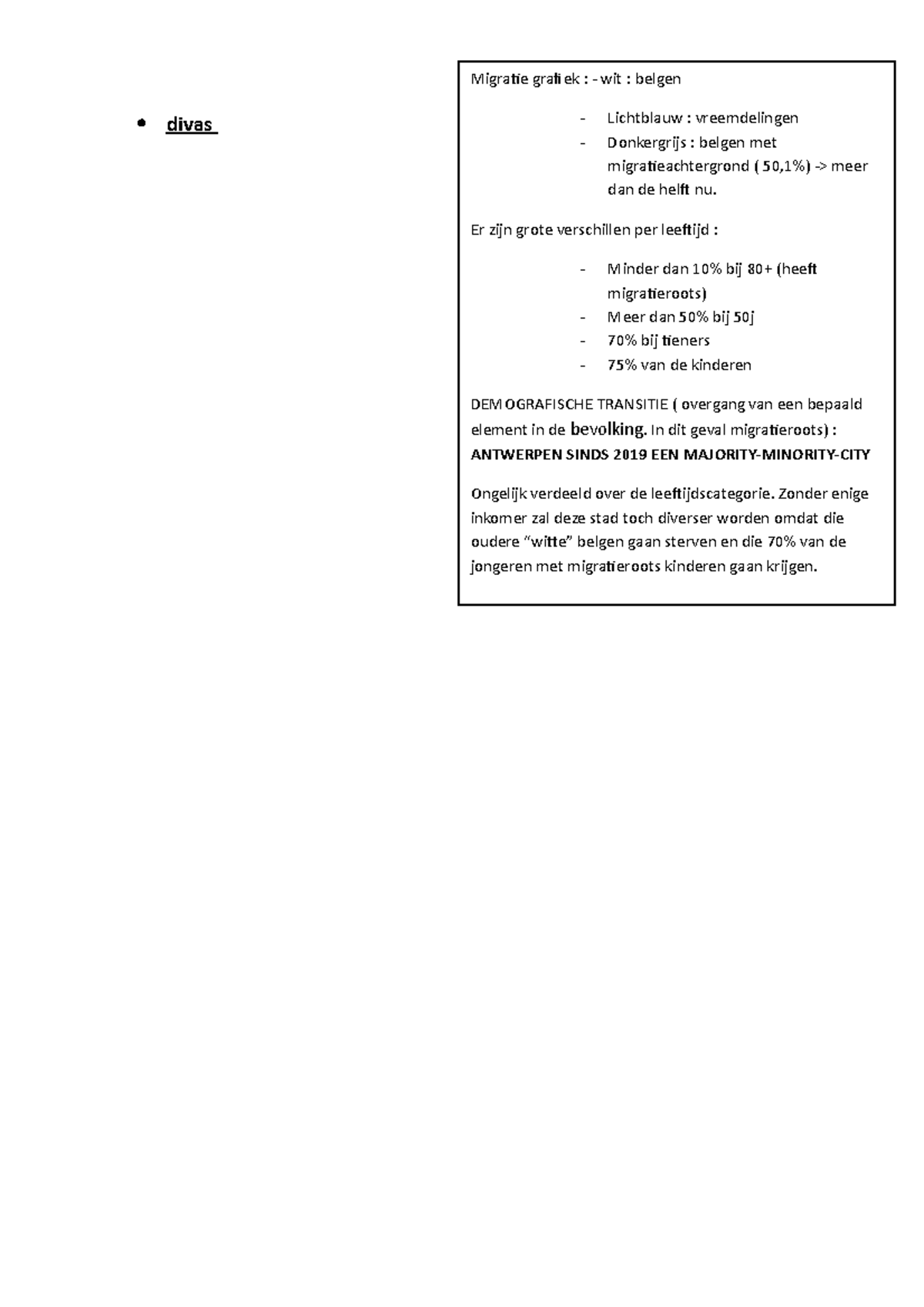 Diversiteit en armoede - divas Migratie grafiek : - wit : belgen - Lichtblauw : vreemdelingen ...