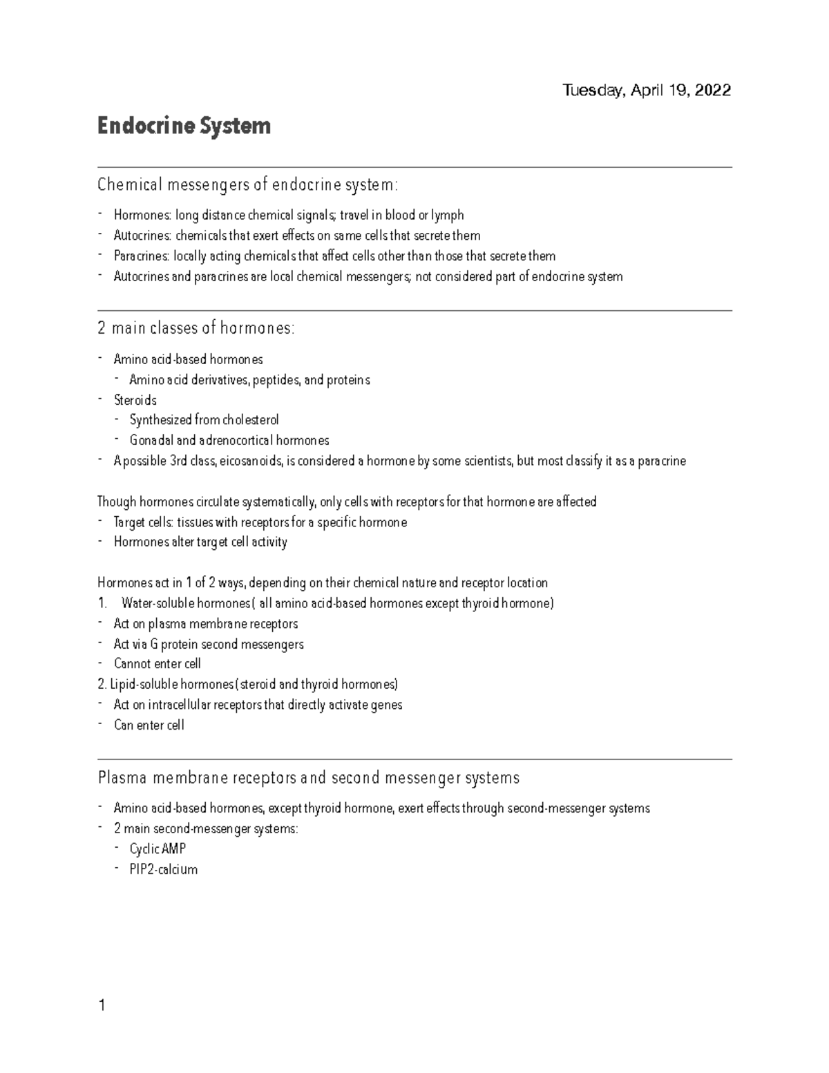Endocrine system - Endocrine System Chemical messengers of endocrine ...