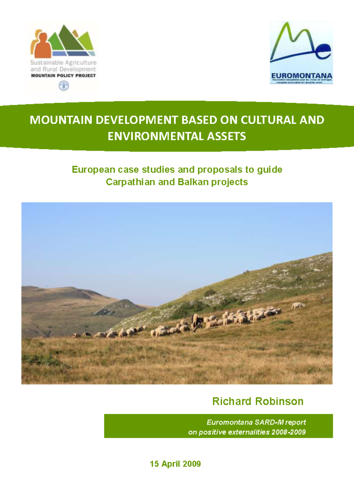 Sard-m report v2 light 3 - MOUNTAIN DEVELOPMENT BASED ON CULTURAL AND ...