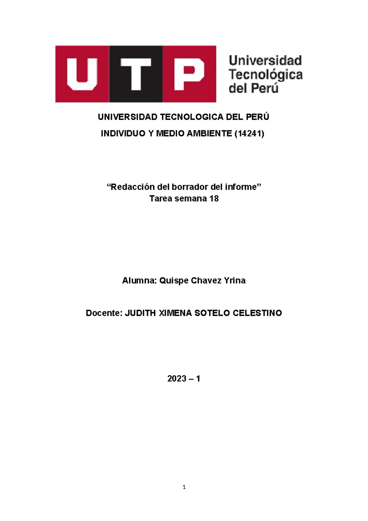 Portafolio Final Yrina Quispe Chávez - UNIVERSIDAD TECNOLOGICA DEL PERÚ ...