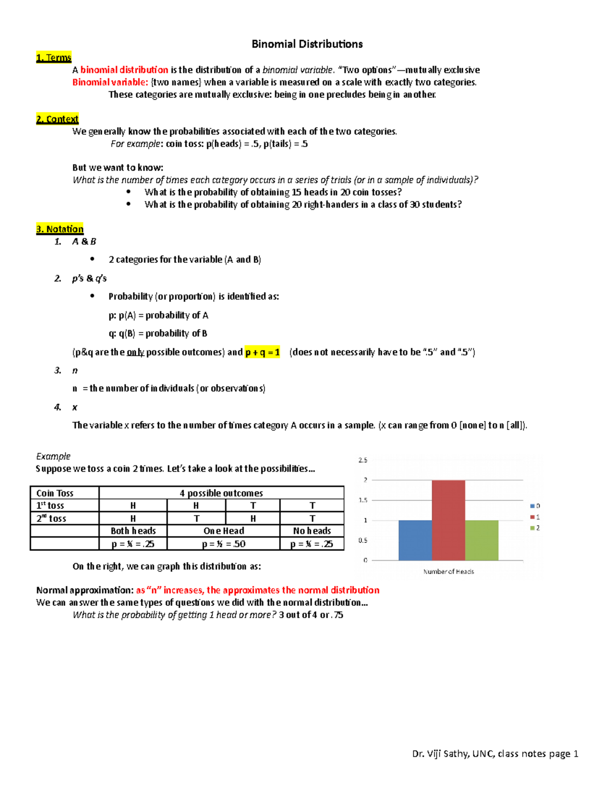 Binomial distribution - “Two options”—mutually exclusive Binomial ...