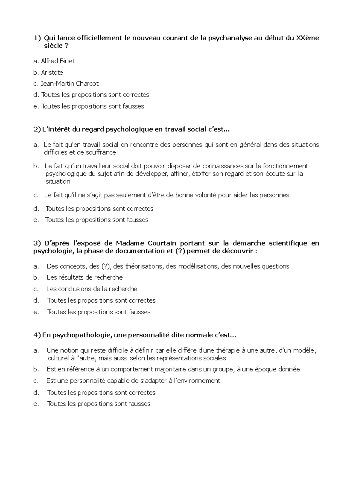 Exemple-QCM-psycho - Note cours - Qui lance officiellement le nouveau ...