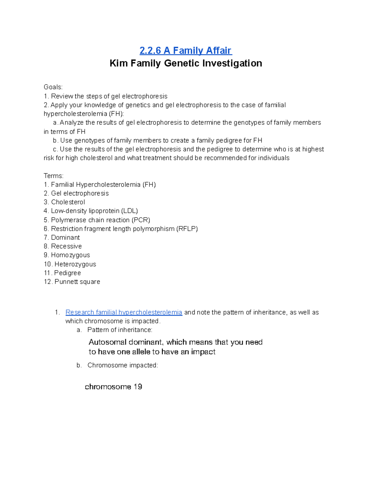 2.2.6 A Family Affair Kim Family Genetic Investigation - 2.2 A Family ...
