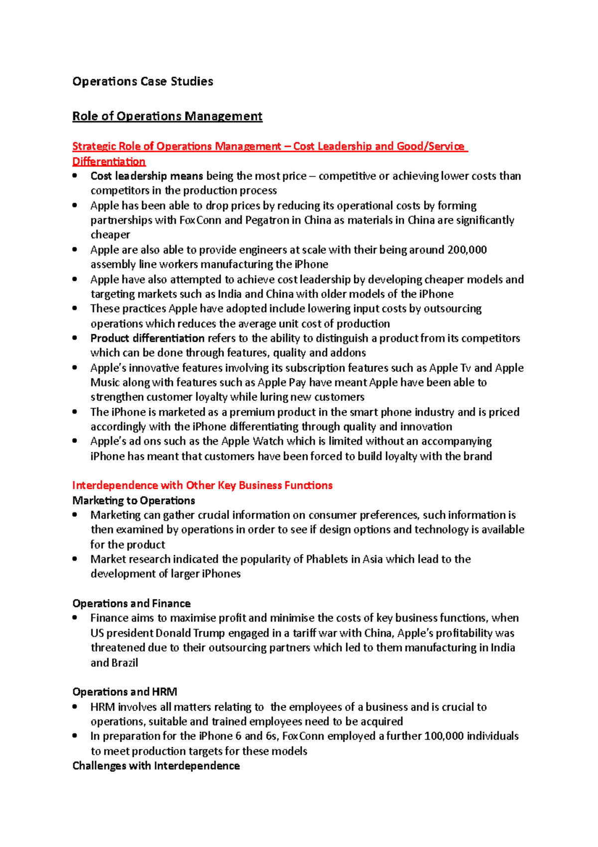 Operations Case Studies - McDonalds (Customer Service) Final output ...