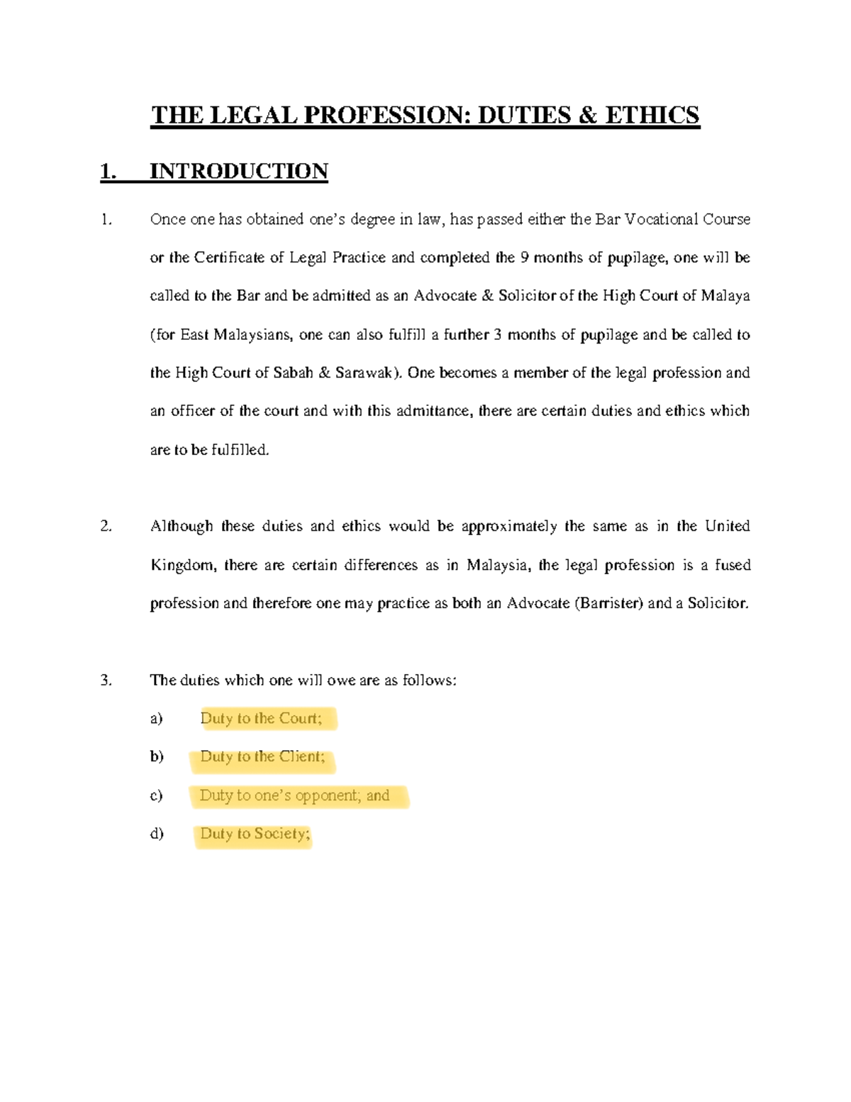 Legal Profession Notes y3 - Legal Skills - MMU - Studocu