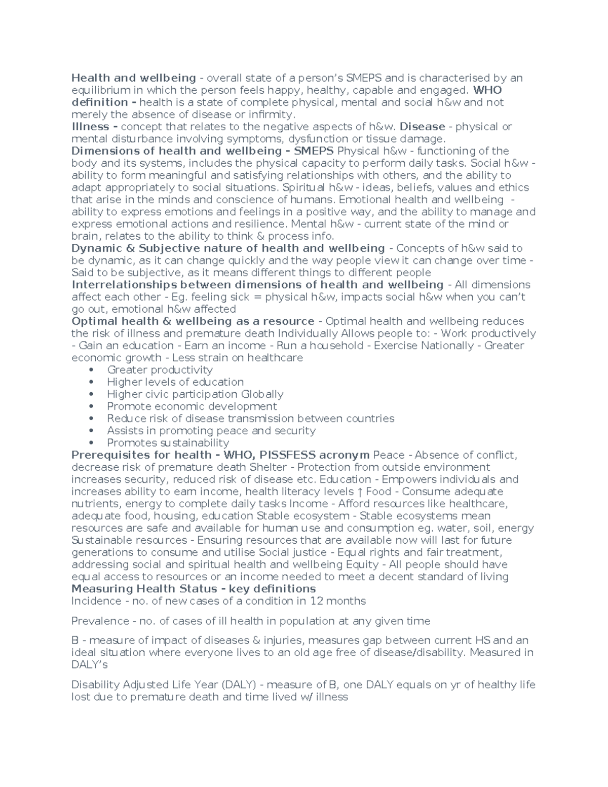 HHD3 - HHD - Health and wellbeing - overall state of a person’s SMEPS ...