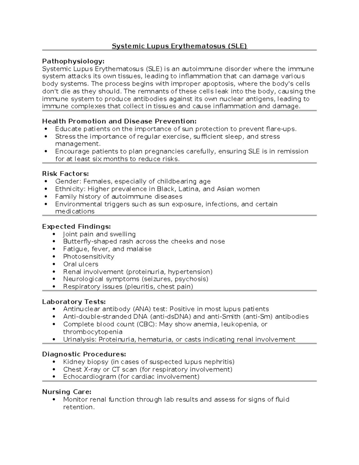 SLE RA HIV Disorders wk 14 - Systemic Lupus Erythematosus (SLE ...
