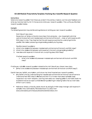 SCI 100 Module Two Activity Template - Completed - SCI 100 Module Two ...