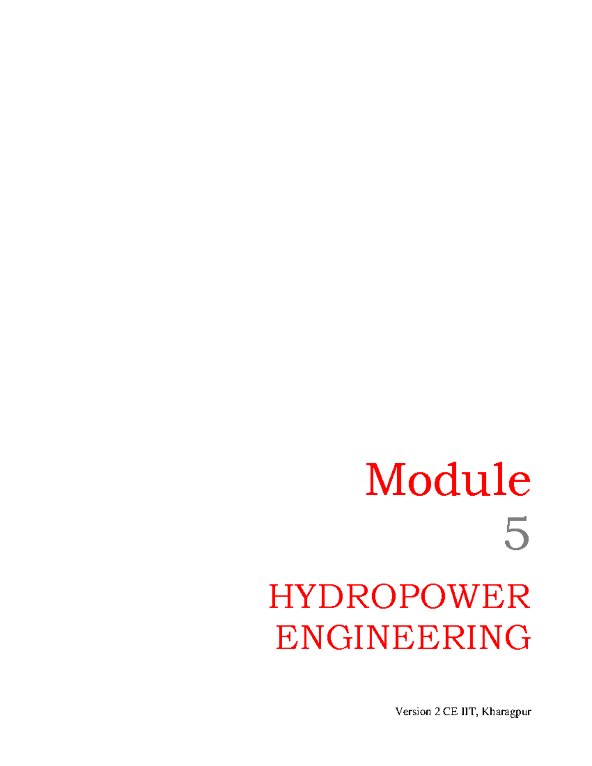 Hydro Power Engineering - Module 5 HYDROPOWER ENGINEERING LESSON 3 ...