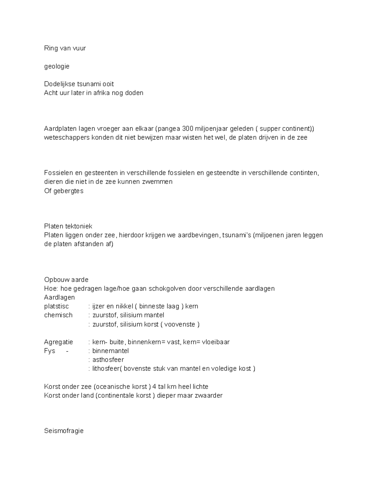 Ring van vuur - dit is mijn samenvatting van onze eerste les over de ...