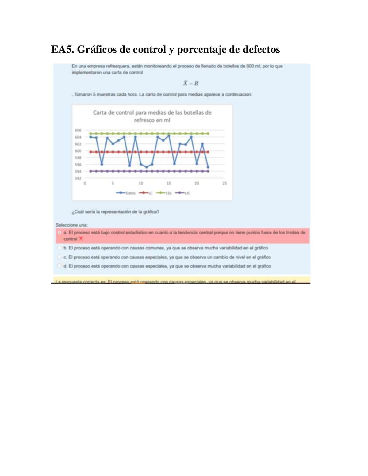 Cuestionario graficos De Controly Porcentajes - Control de la calidad ...