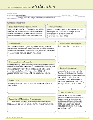 Medication Template Ciprofloxacin - ACTIVE LEARNING TEMPLATES ...