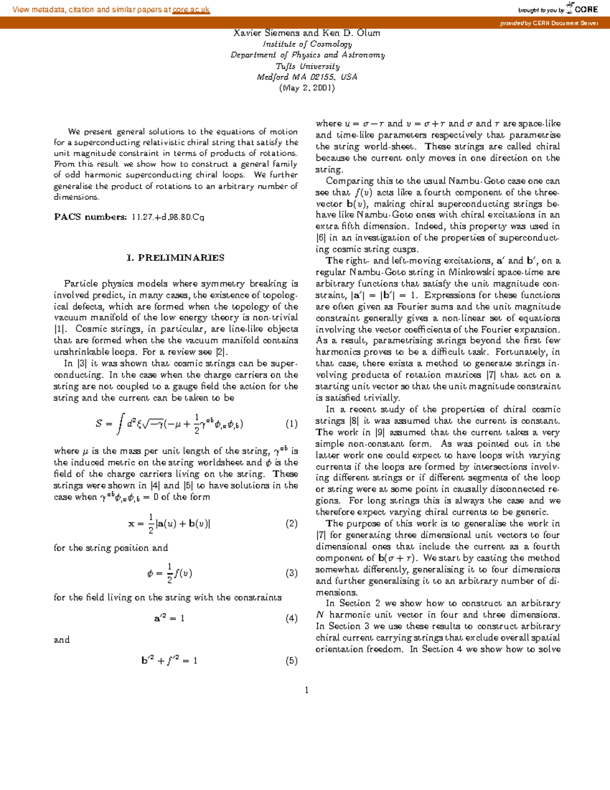 25311524 - Cours - Chiral Superconducting Strings and Nambu-Goto Strings in Arbitrary Dimensions ...