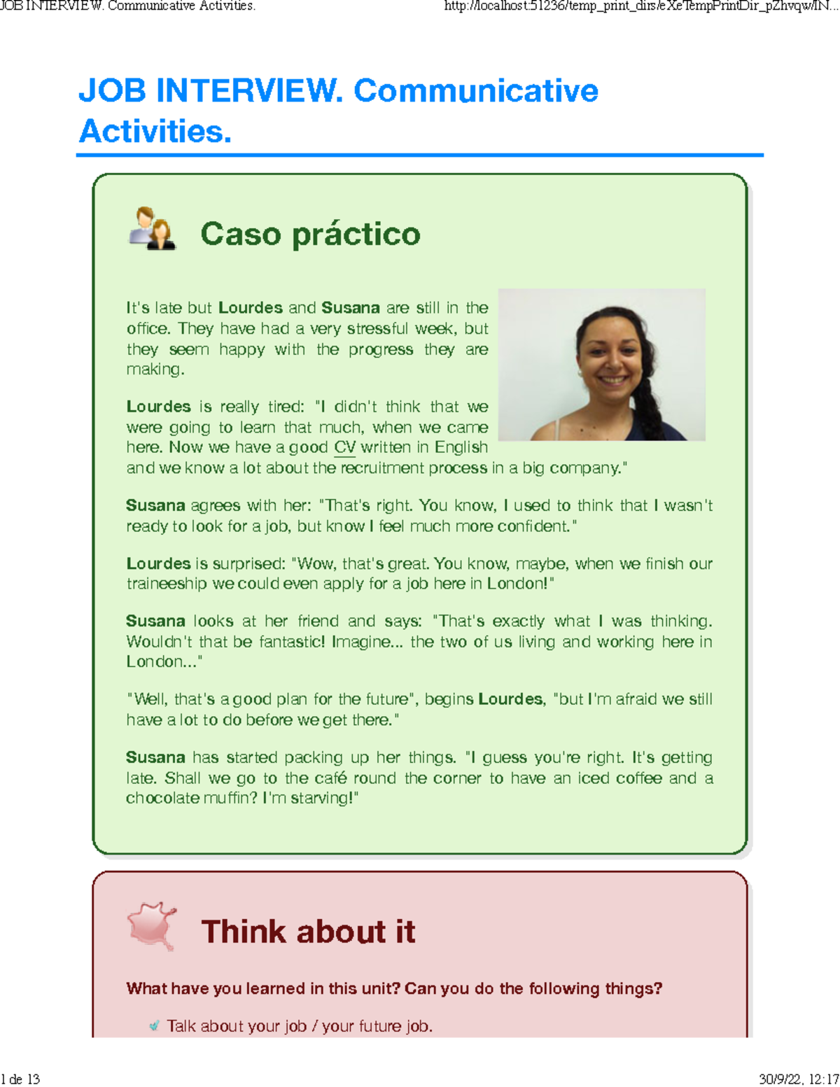 AF IN04 CO - Inglés Administración y Finanzas - JOB INTERVIEW ...