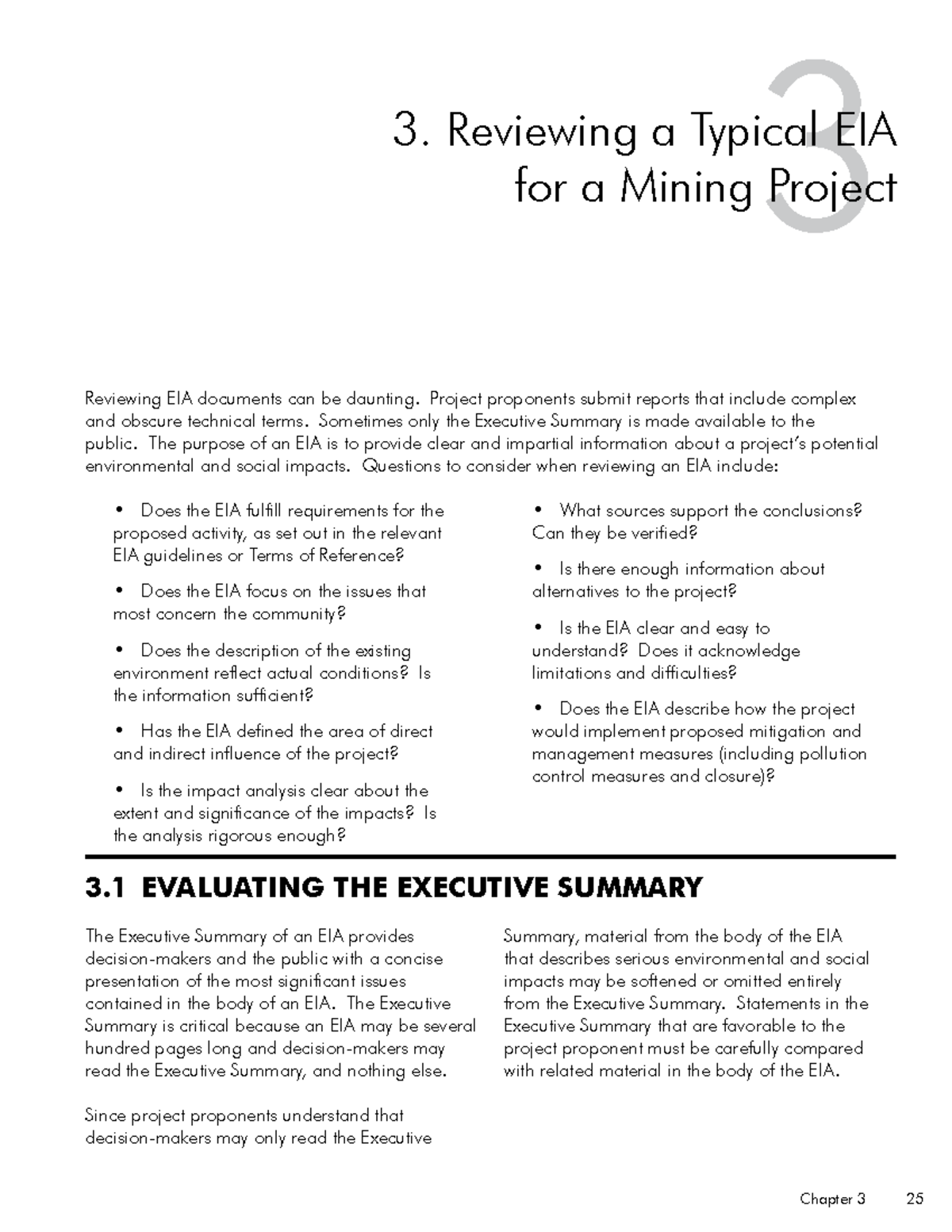 Chapter 3 - good - Chapter 3 25 Reviewing EIA documents can be daunting ...