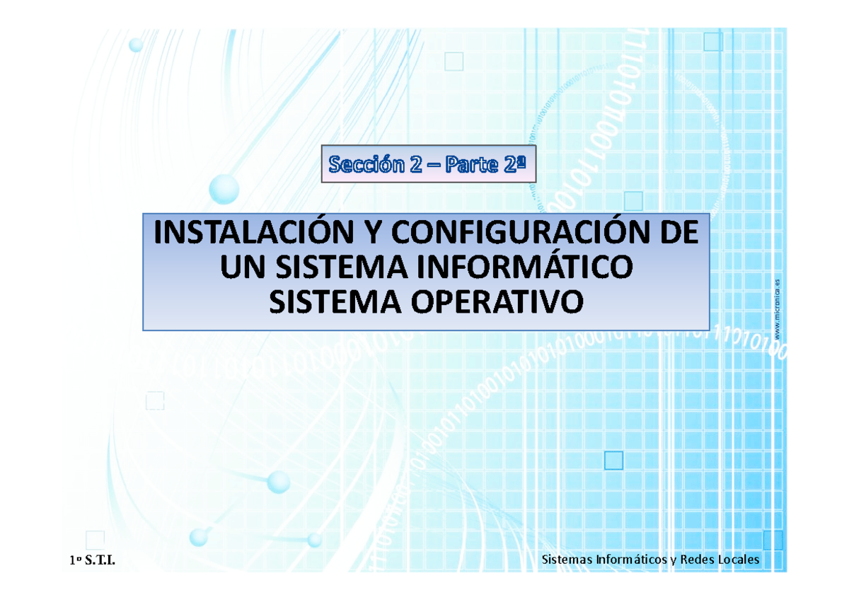 Instalacion y configuracion de un sistema informatico sistema operativo JB SEN - Sistemas - Studocu