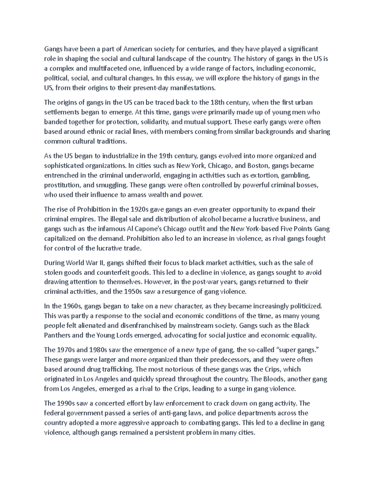 The History of Gangs in the US - Gangs have been a part of American ...