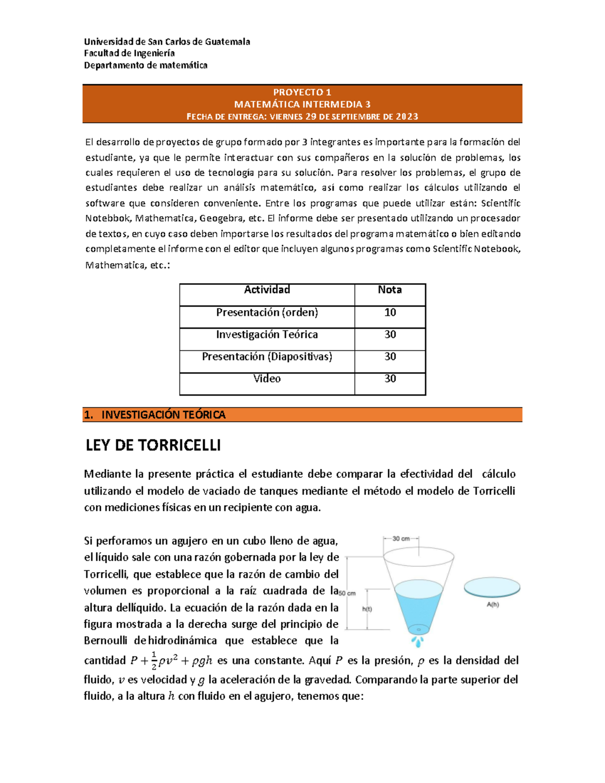 Proyecto 1 2S23 - Universidad de San Carlos de Guatemala Facultad de ...