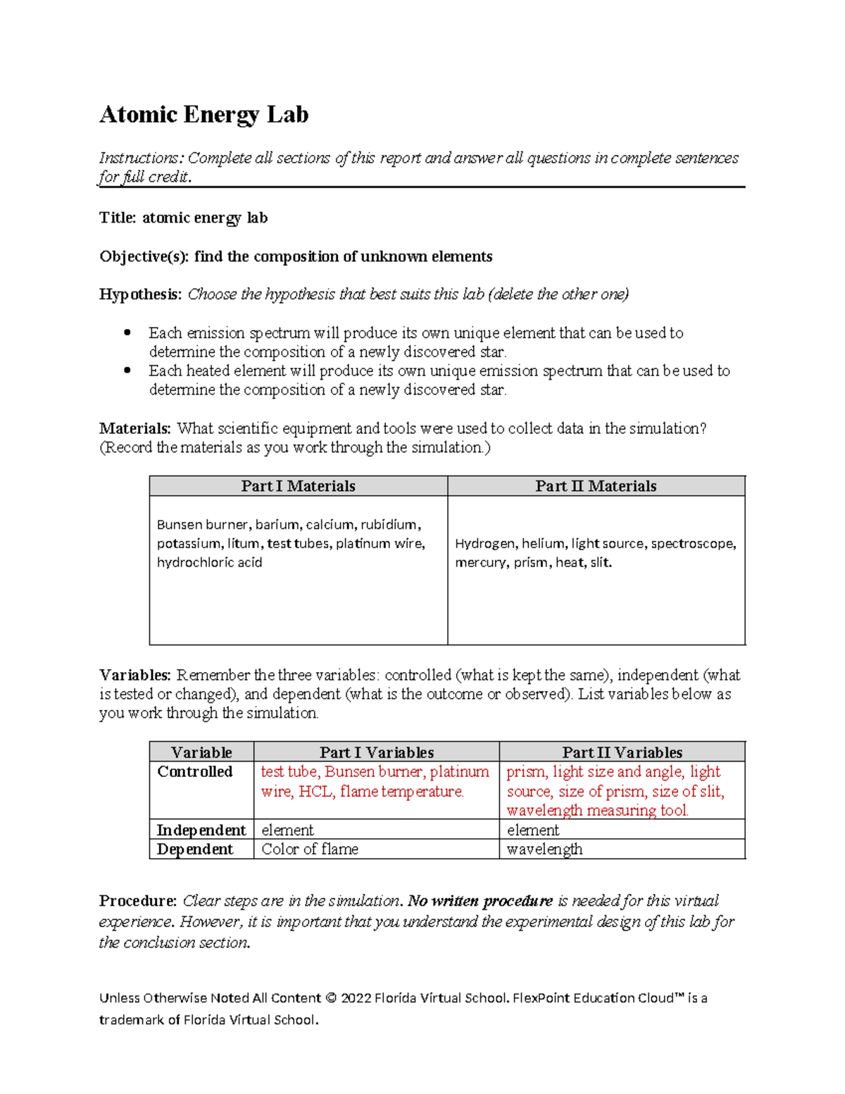 Atomicenergylab - chem - Atomic Energy Lab Instructions: Complete all ...