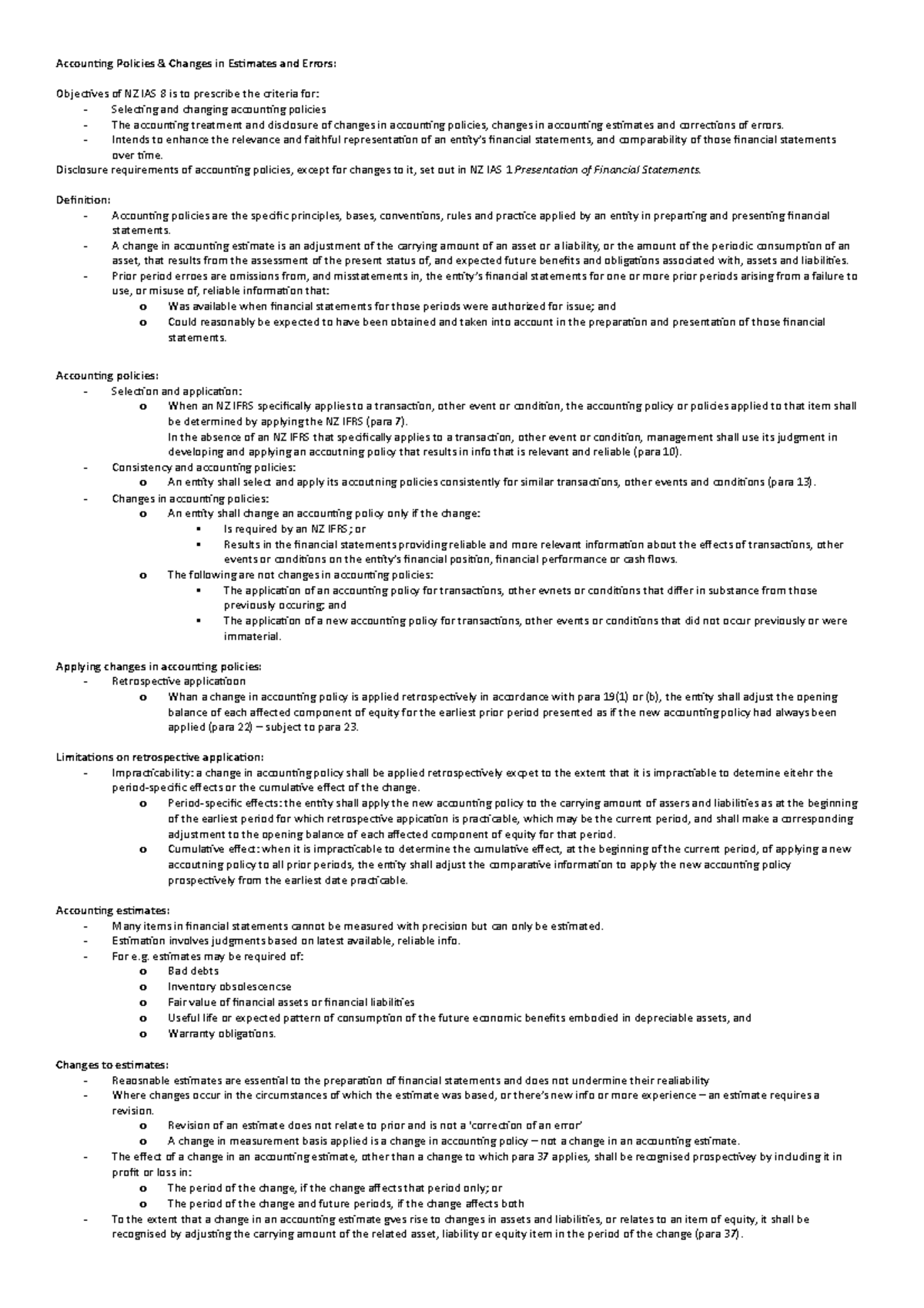 Accounting Policies - Lecture notes 6 - Accounting Policies & Changes ...