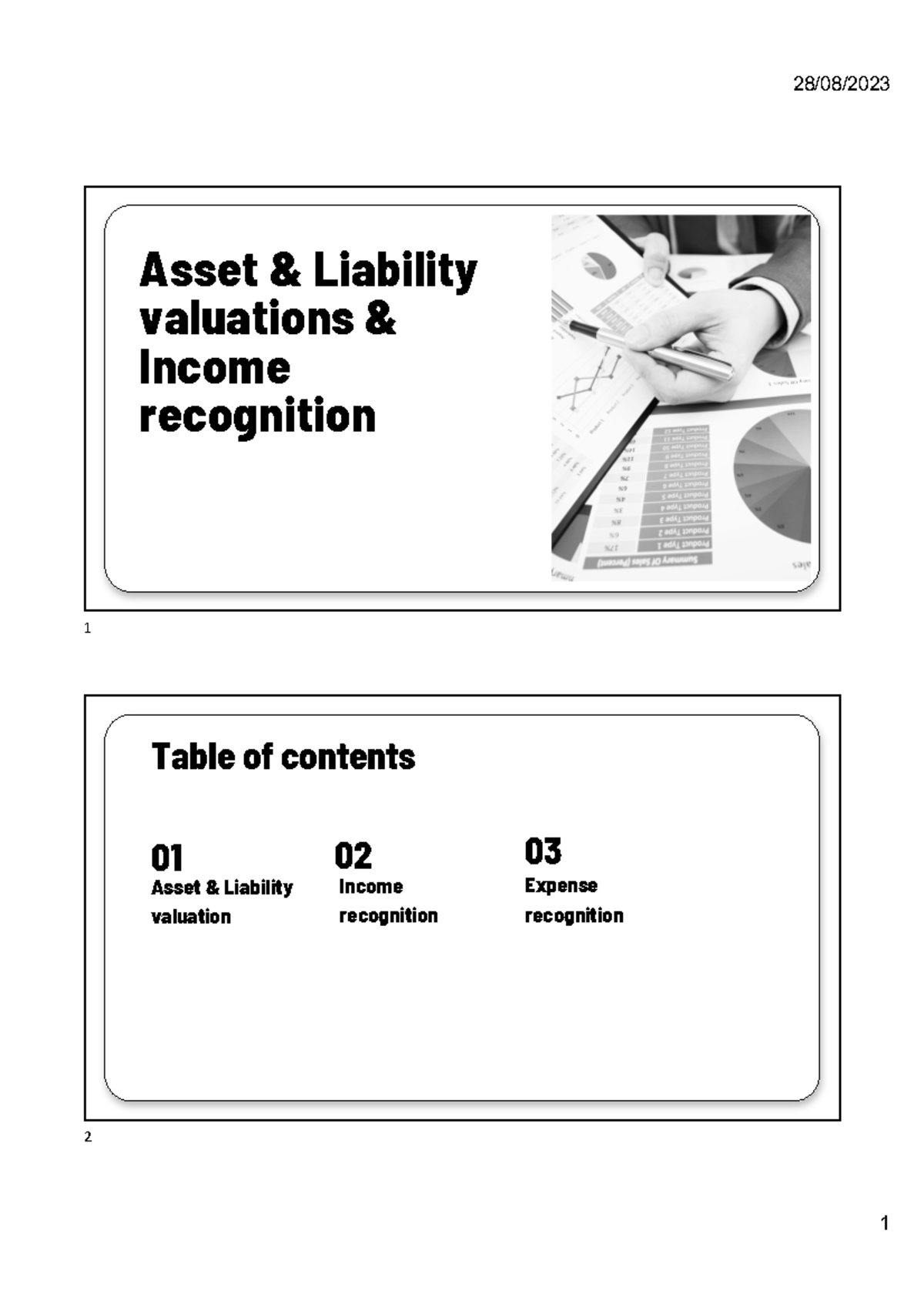 FSA - Lec 3 - Handout 2 slides - Asset & Liability valuations & Income ...