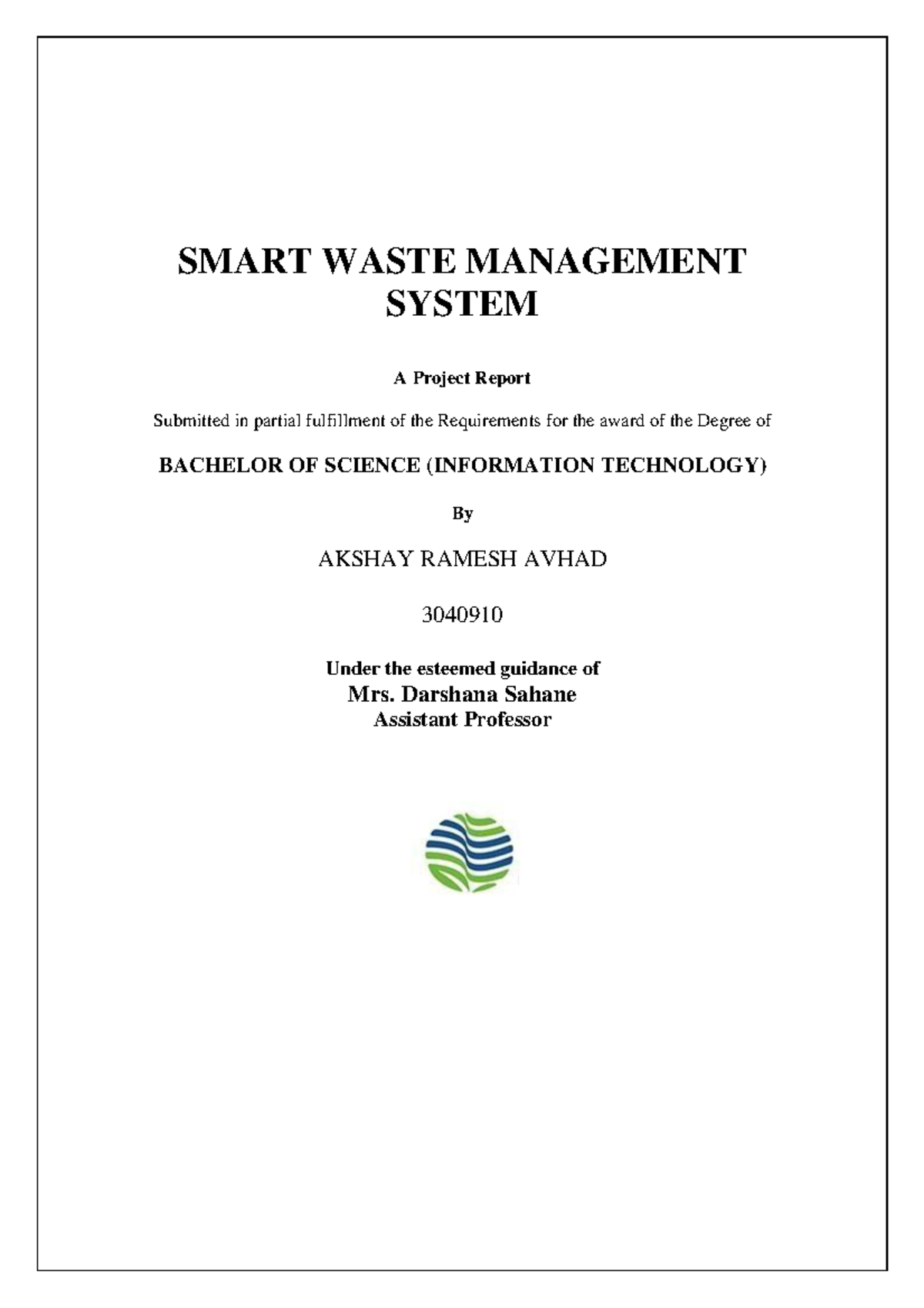 Waste-management-system - SMART WASTE MANAGEMENT SYSTEM A Project ...