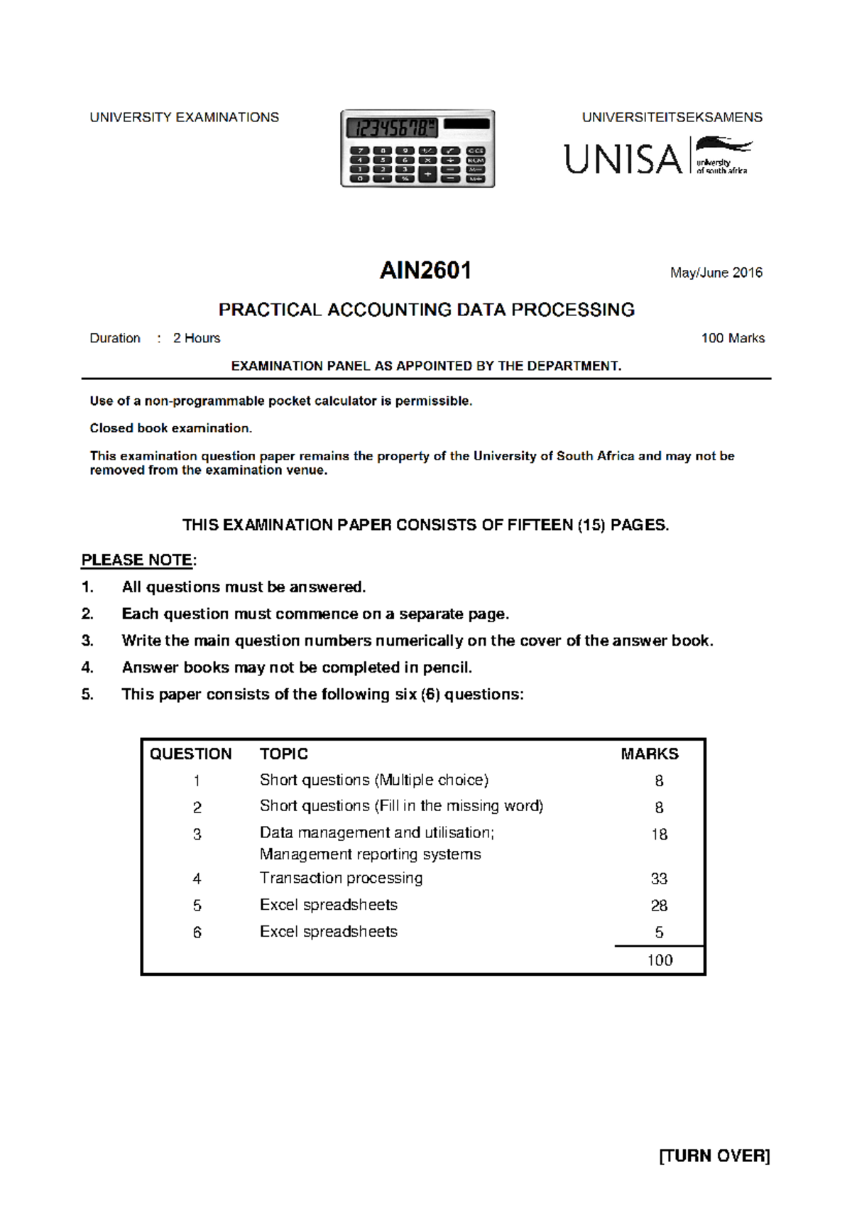 Sample/practice exam May 2016, questions and answers - 1 THIS ...
