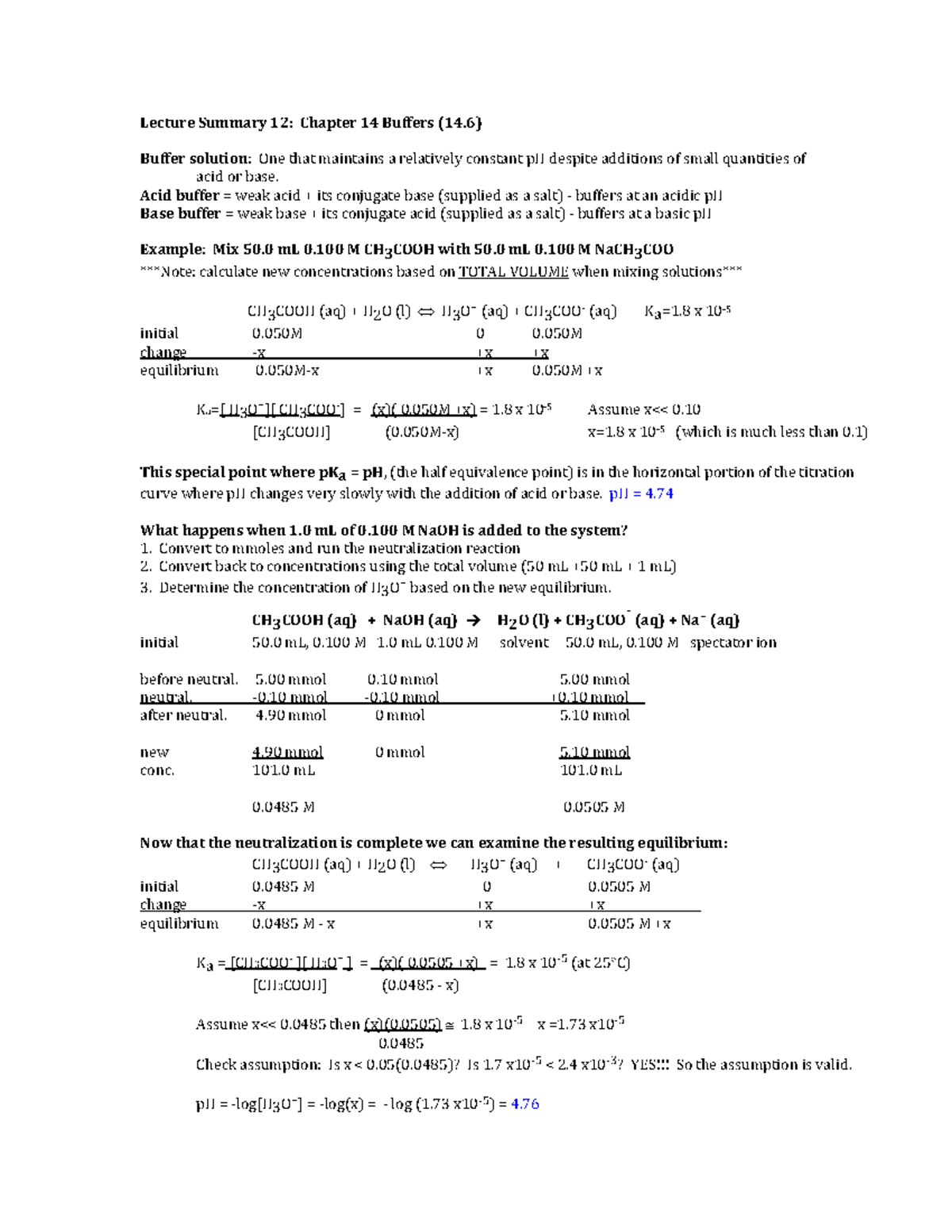 Lecture Summary 12 Full Ch14 Buffers Spring 2023 - Lecture Summary 12 ...