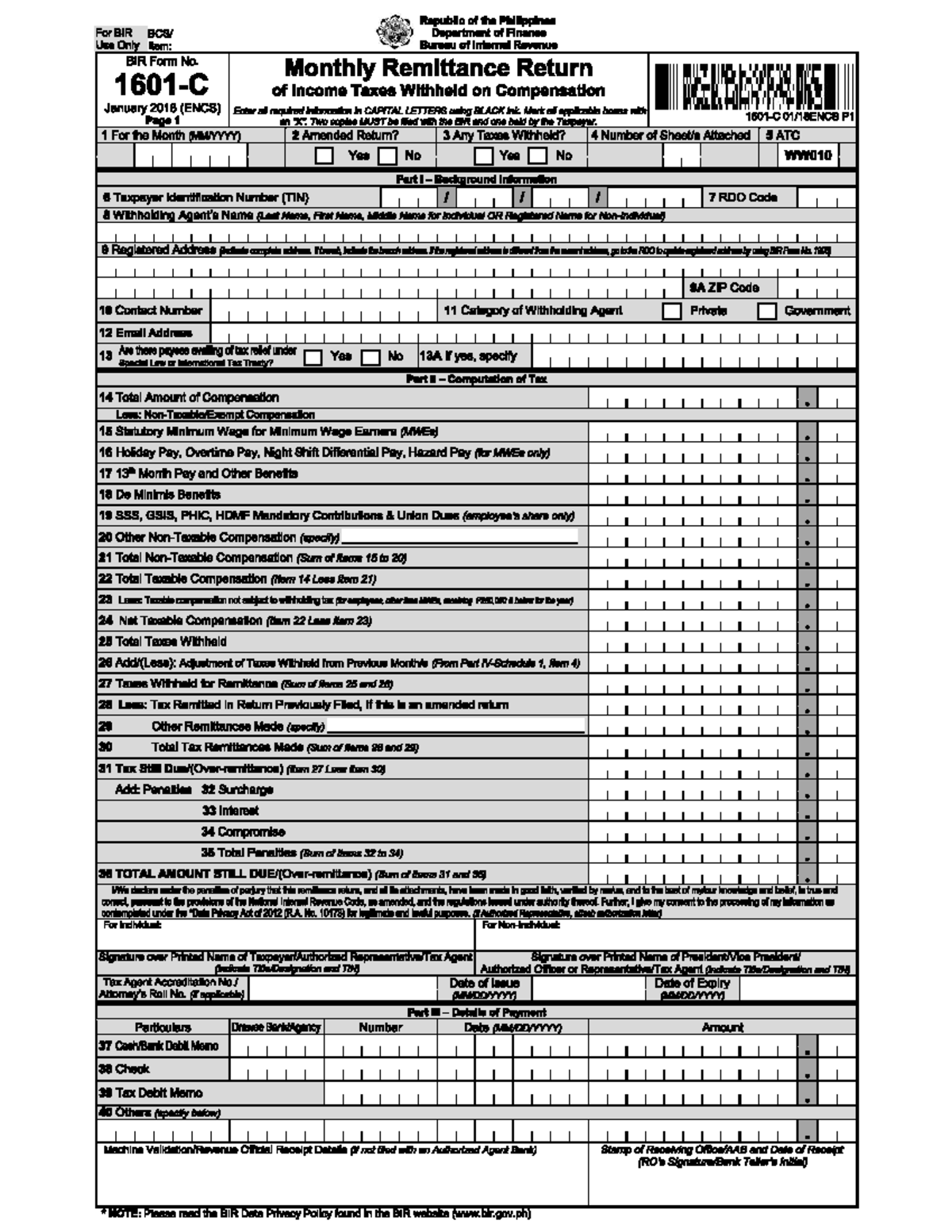 BIR Forms AND References AJPA - BS accountancy - Studocu