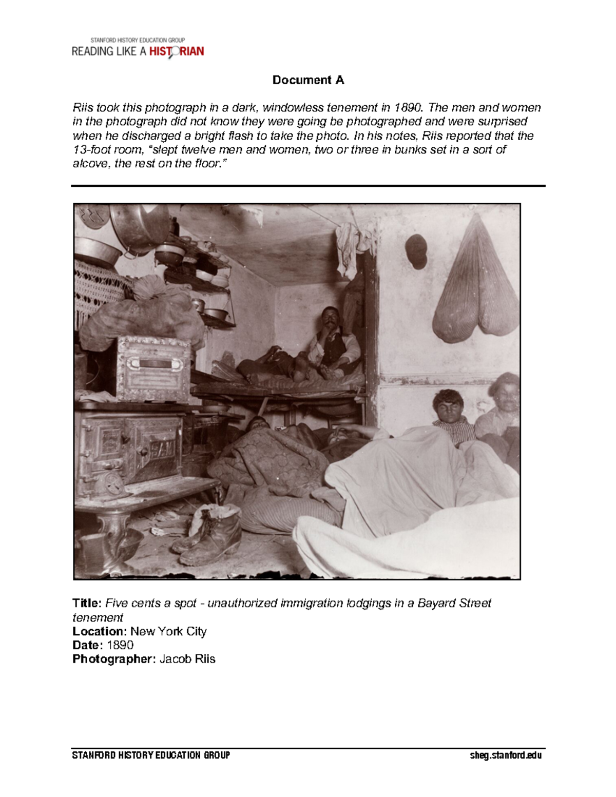 Jacob Riis Student Materials DONE - Document A Riis took this ...