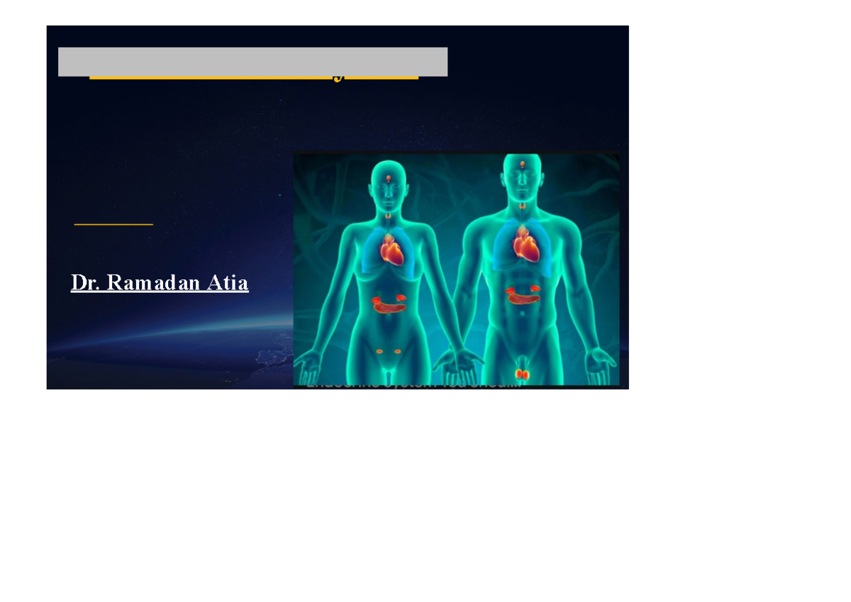 Endocrine system imp..pptx - The Endocrine System Dr. Ramadan Atia The ...