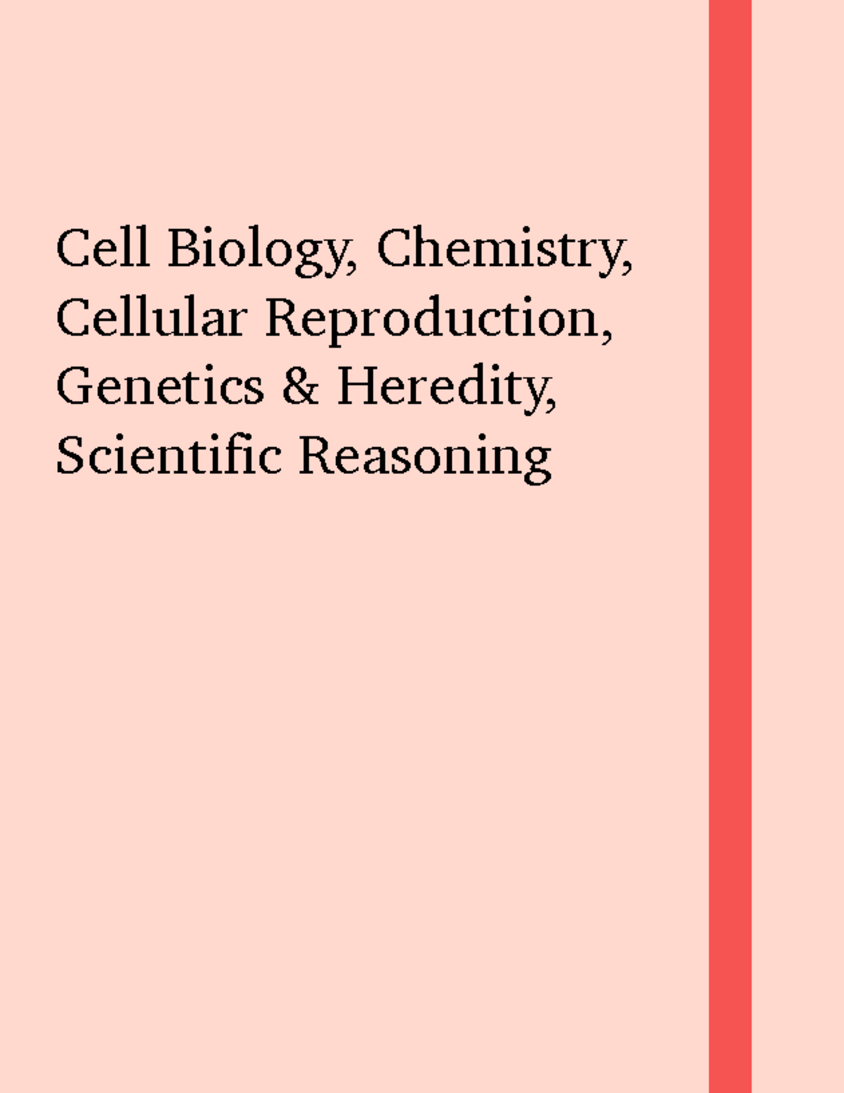 Science Review Part 1 - TEAS - Cell Biology, Chemistry, Cellular ...