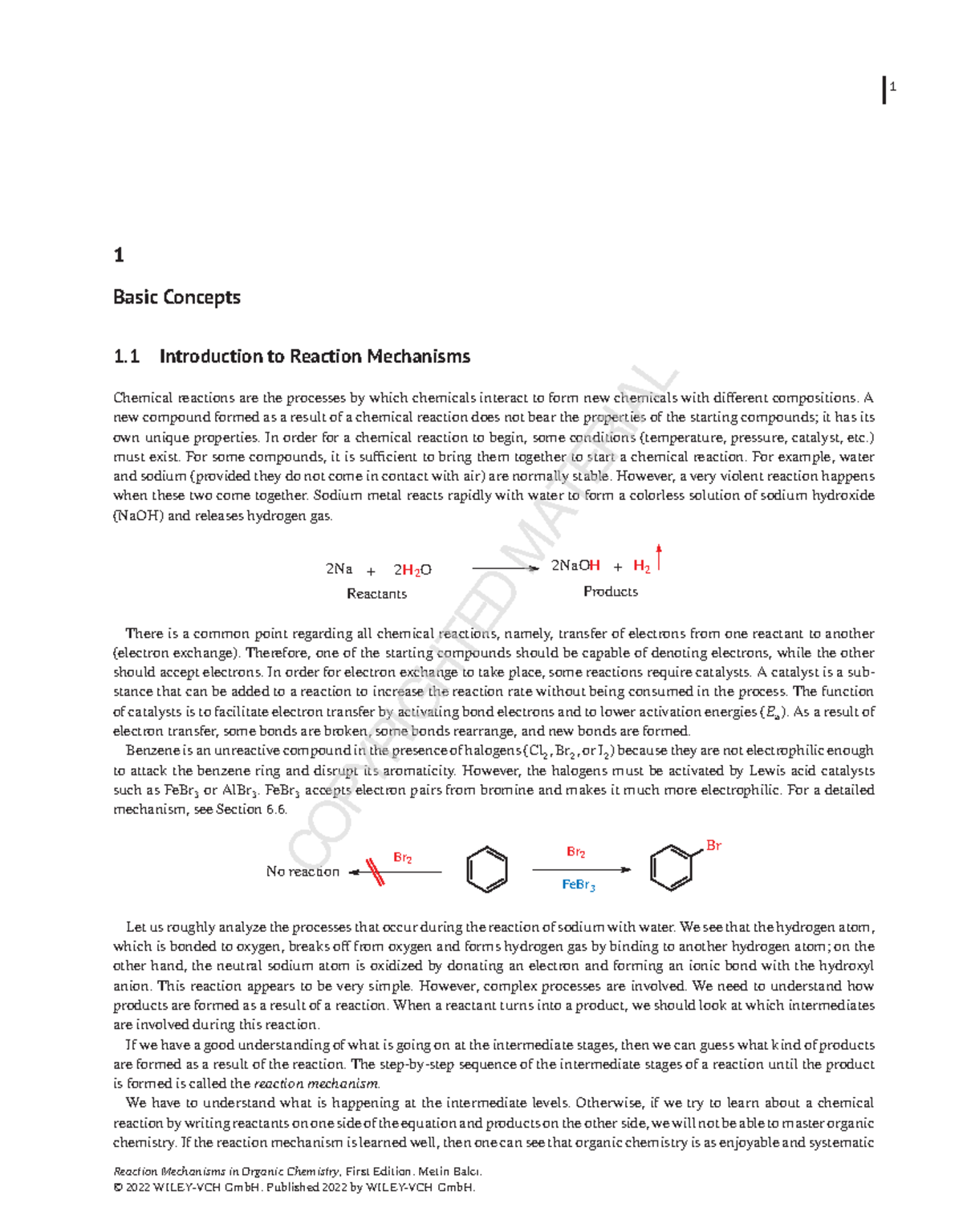 Reaction mechanisms - 1 1 Basic Concepts 1 Introduction to Reaction ...