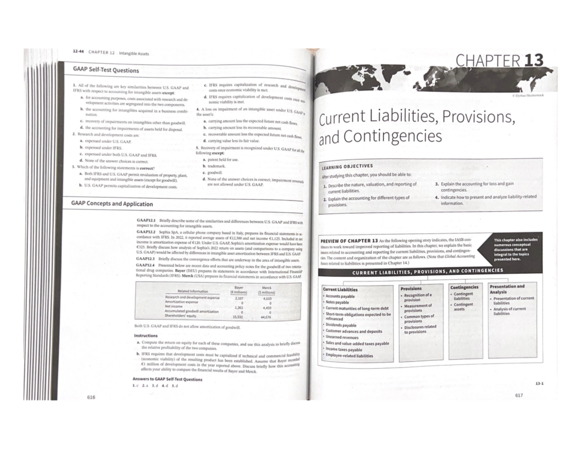 Weygant-Chapter-13 - book - CHAPTER 12 Intangible Assets CHAPTER 13 GAAP Questions 1. All of the ...