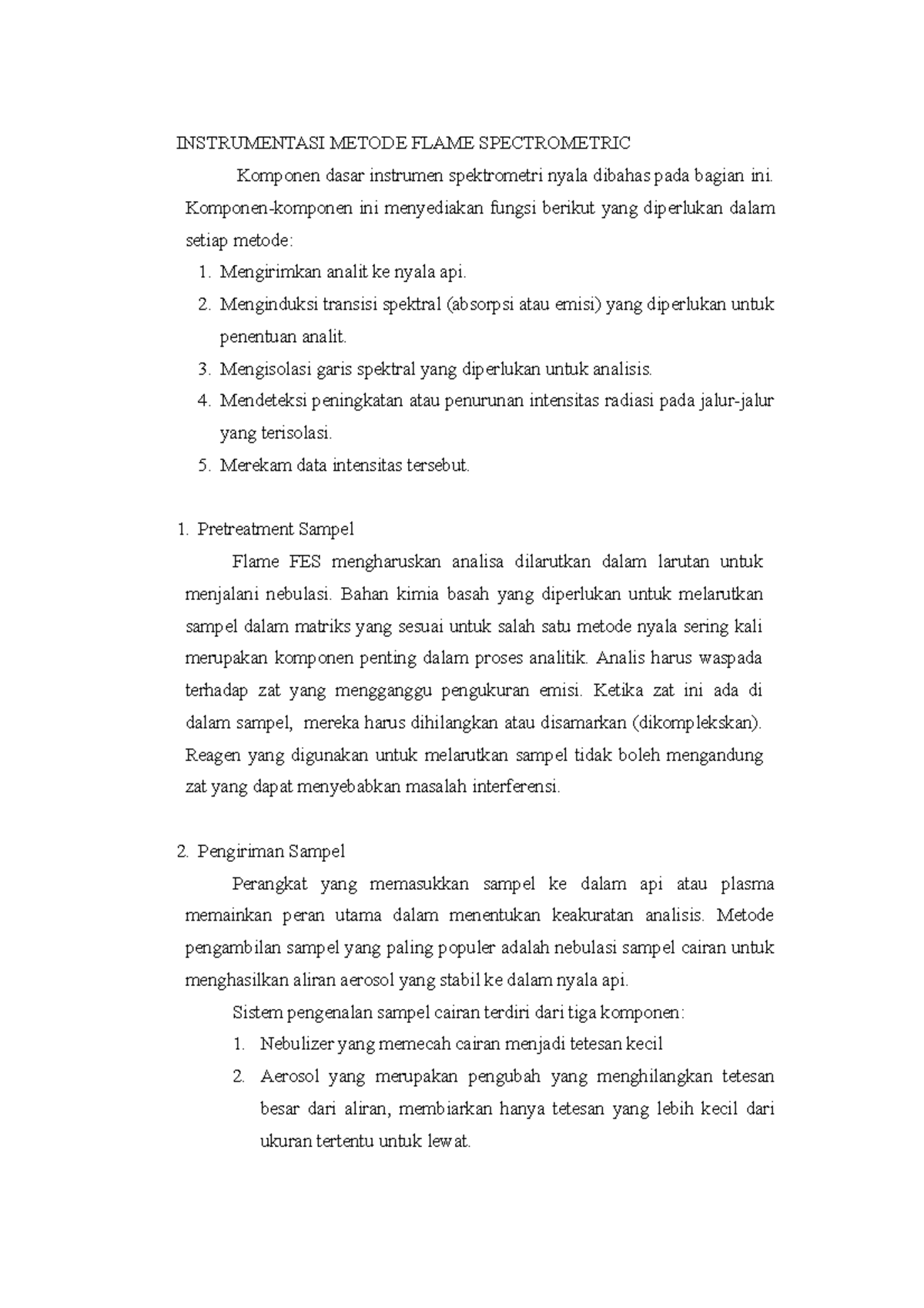 Flame supplement- notes - INSTRUMENTASI METODE FLAME SPECTROMETRIC ...