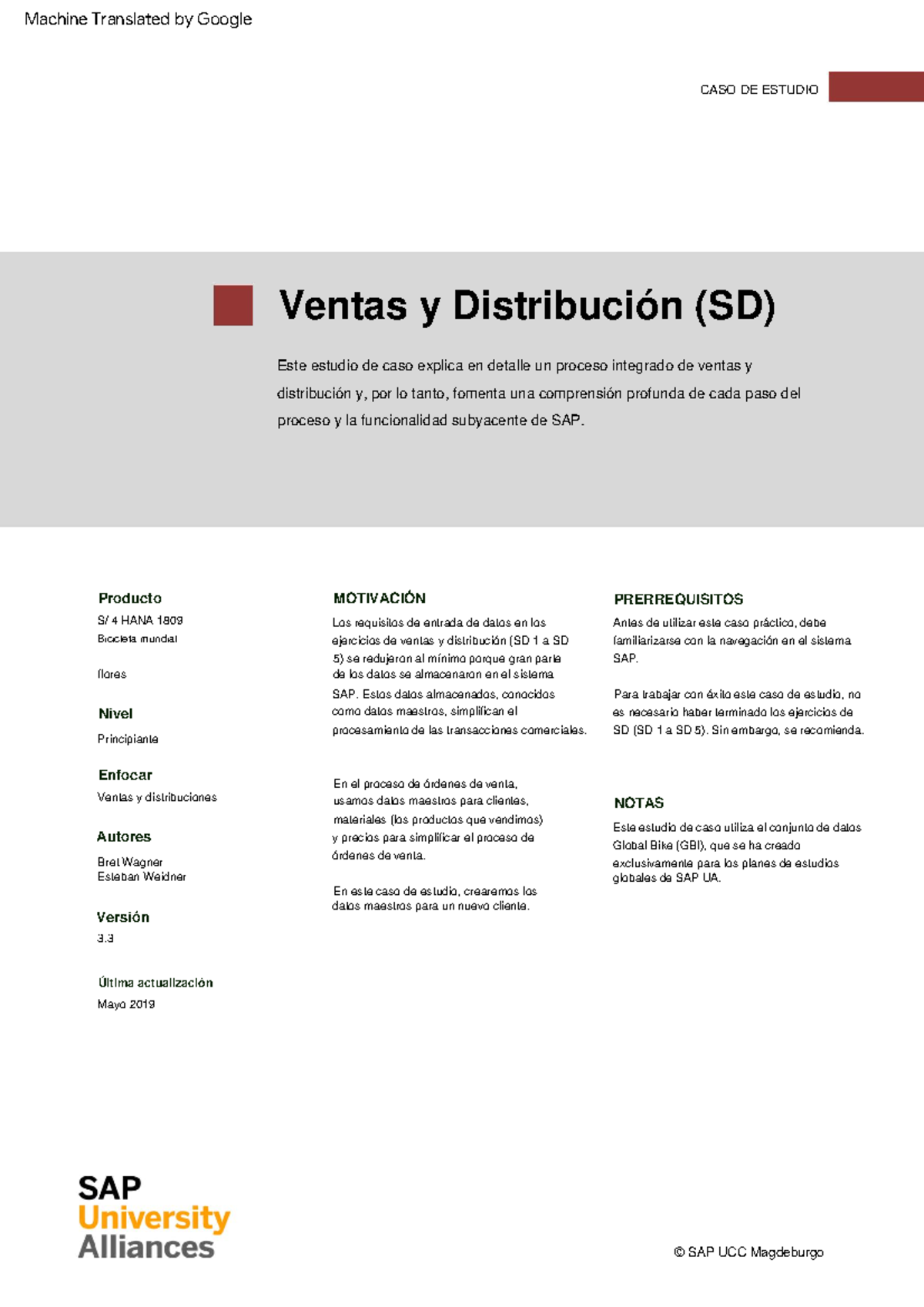 Ventas y distribución - Traduccion de SAP - Este estudio de caso ...