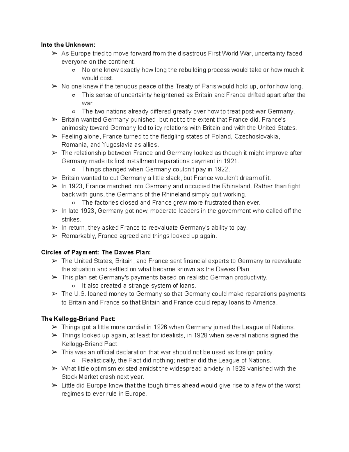 World Civ. III The Rise of Dictators - Into the Unknown: As Europe ...