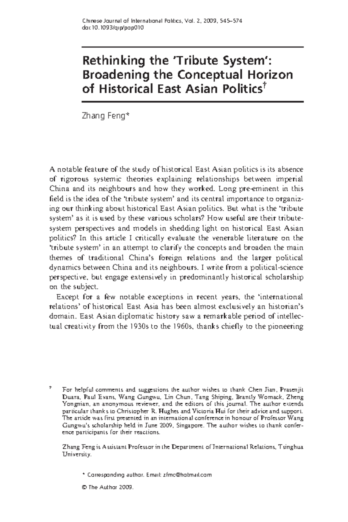 2 Zhang - Rethinking the Tribute System - Rethinking the ‘Tribute ...