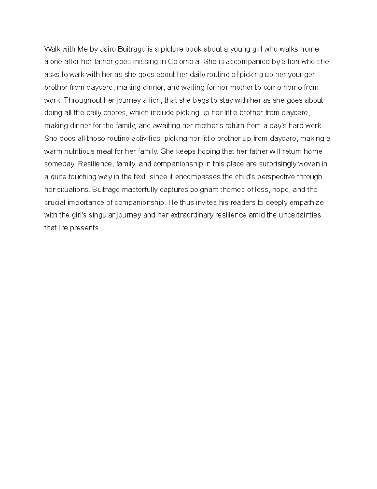 Assignment WK2-Writ1 - a writing example of imagery - Walk with Me by ...