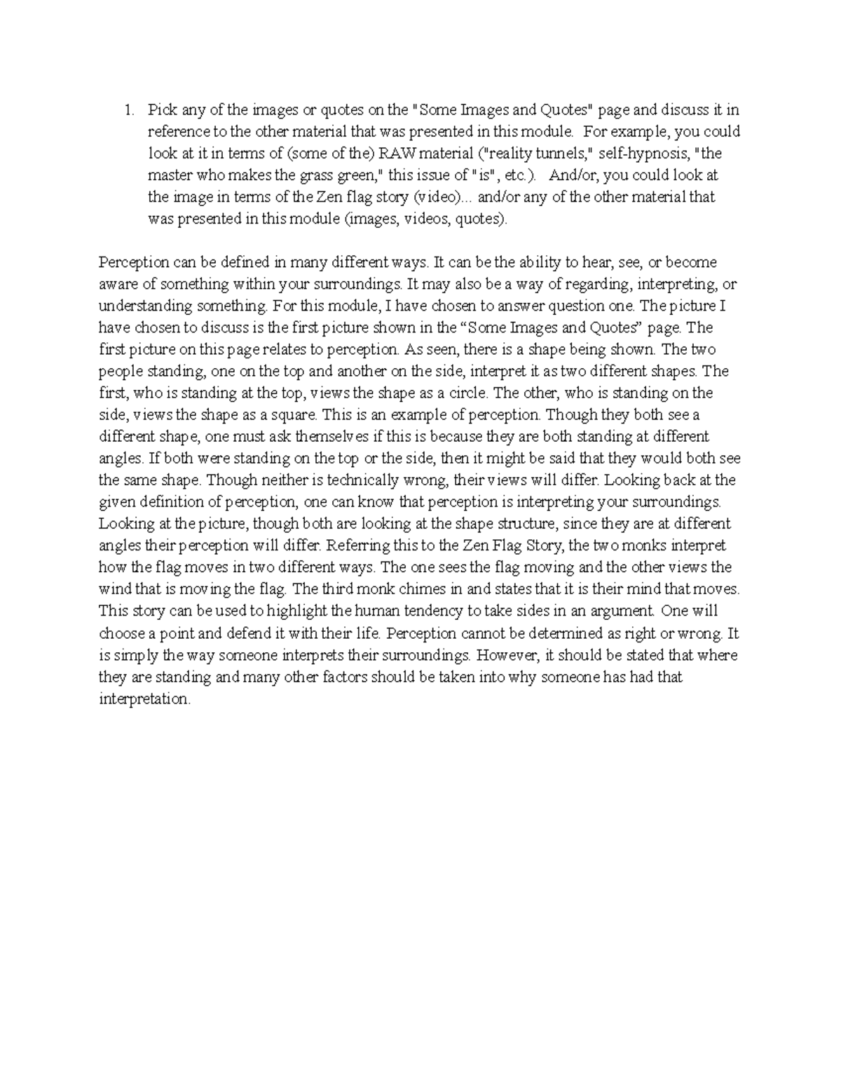 Module 1 IH 2 - course - Pick any of the images or quotes on the "Some ...