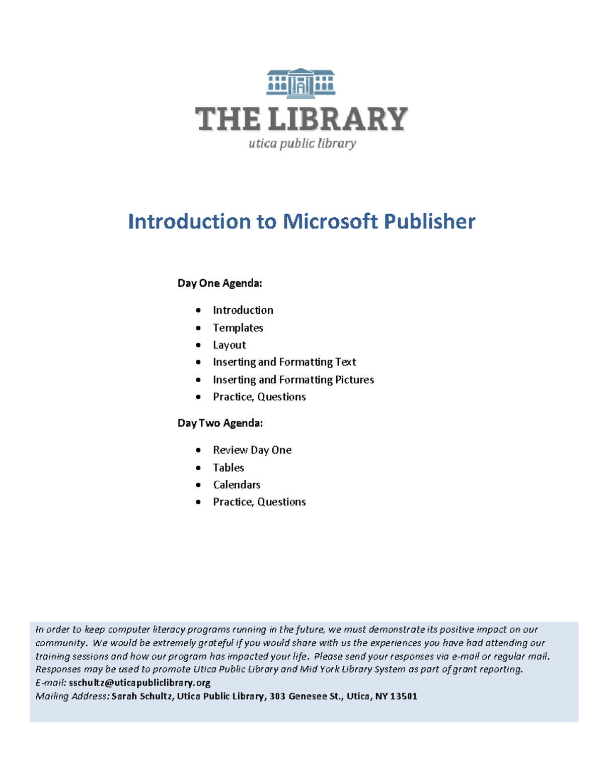 the notes in the publisher materials - Introduction to Microsoft ...