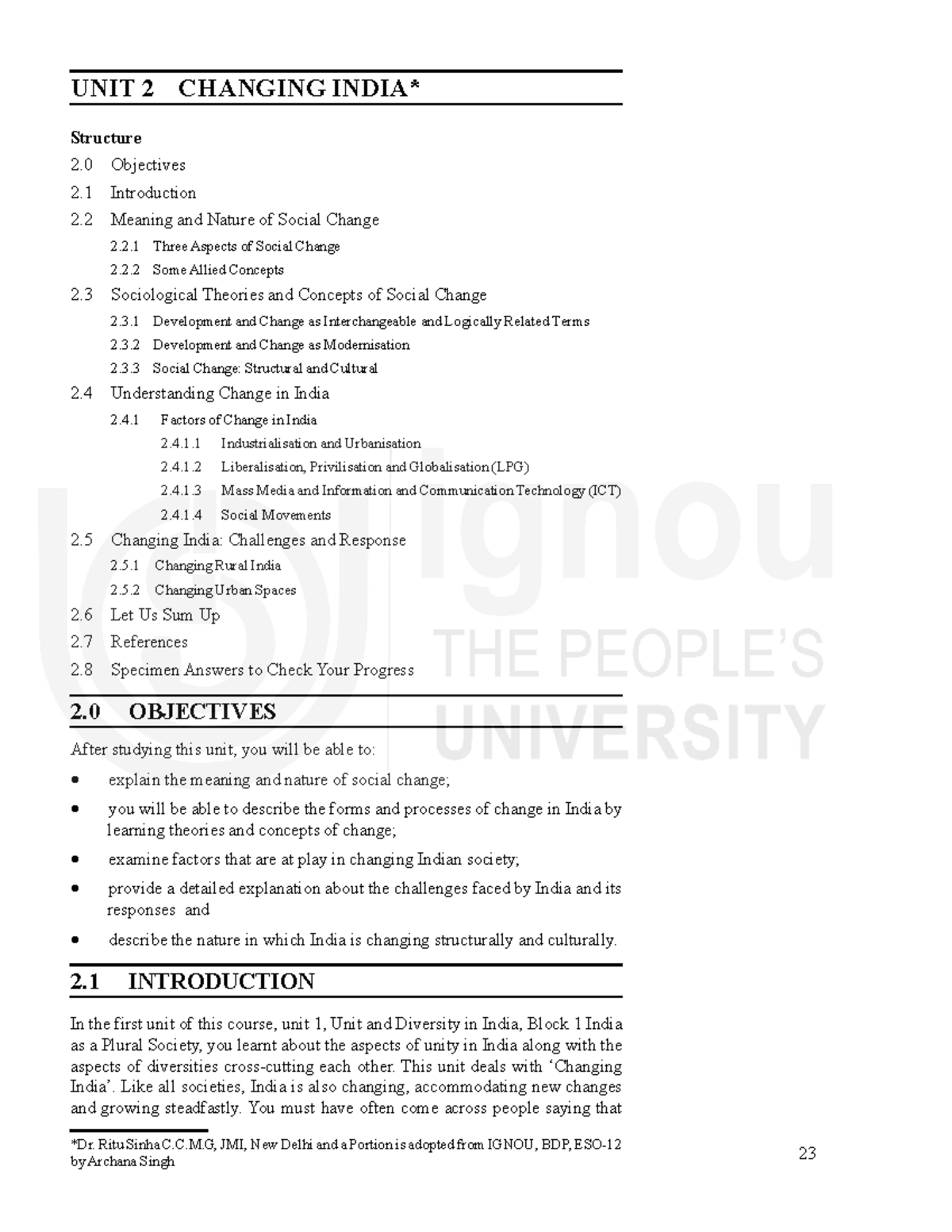 Unit-2 Changing India - It's the summery of text book - 23 Unity and ...