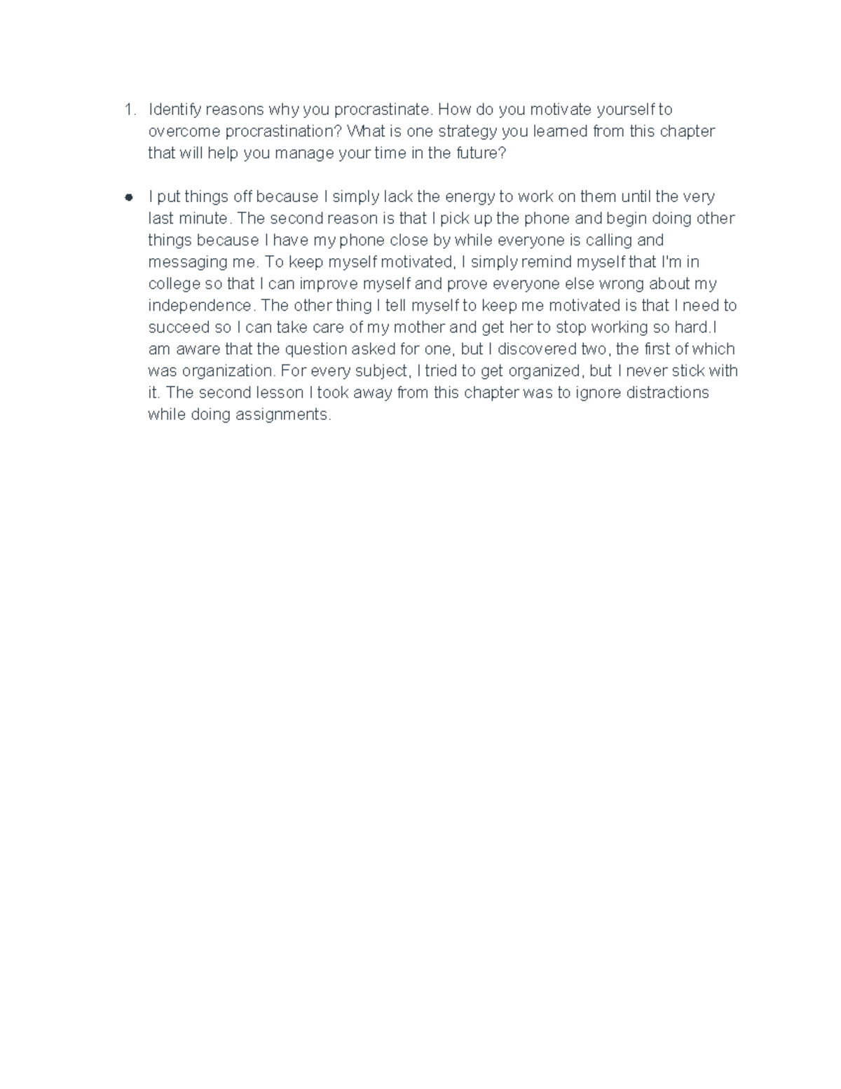 Week 8 - Weekly assignments - Identify reasons why you procrastinate ...