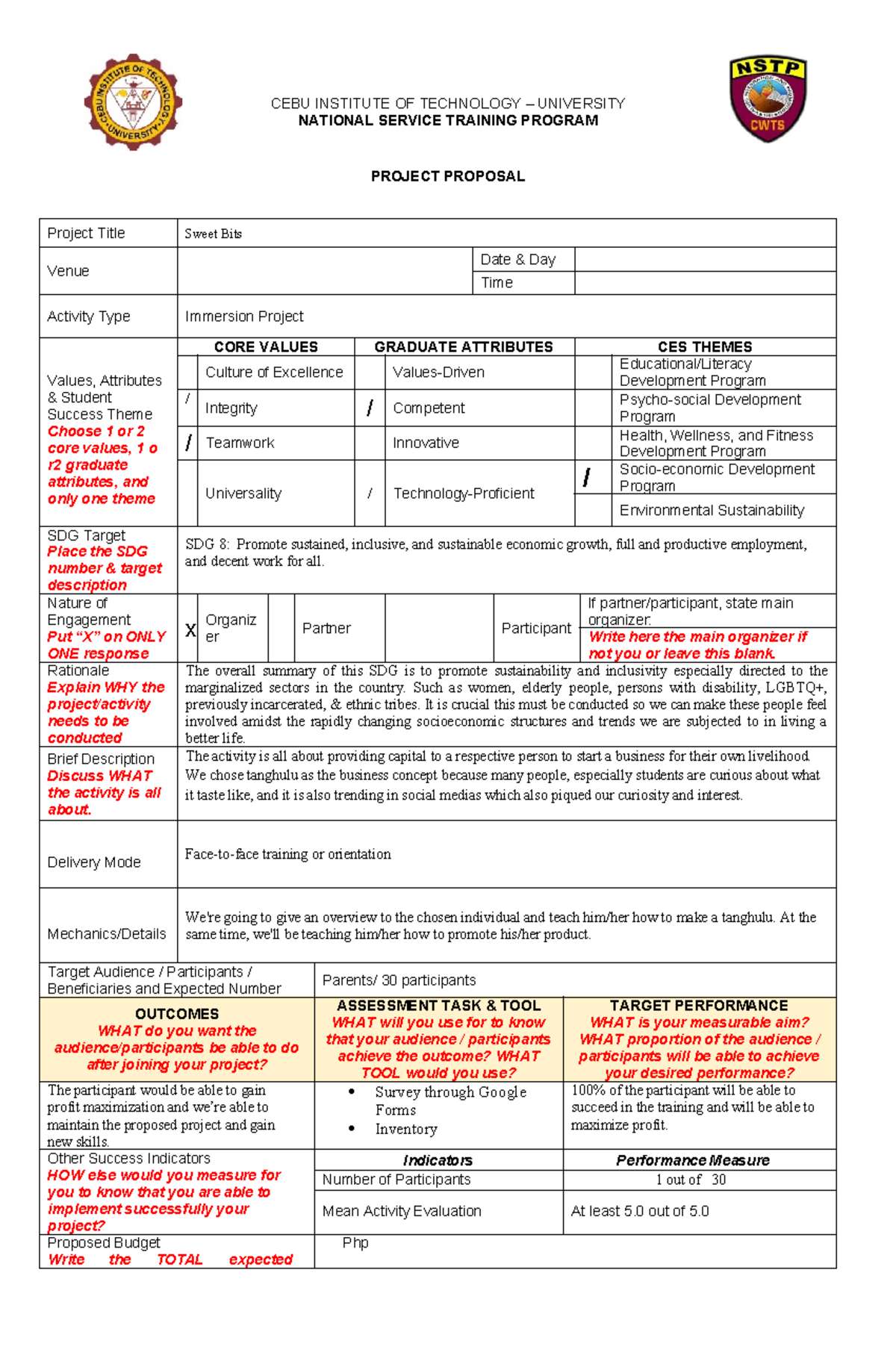 NSTP Project Proposal Group 5 - CEBU INSTITUTE OF TECHNOLOGY ...