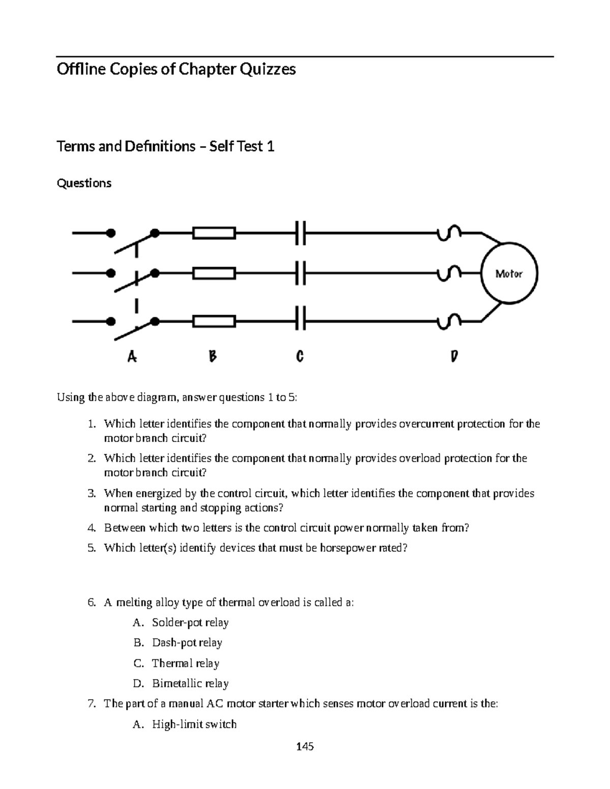 Motor control chapter 1 self-test - Offline Copies of Chapter Quizzes ...