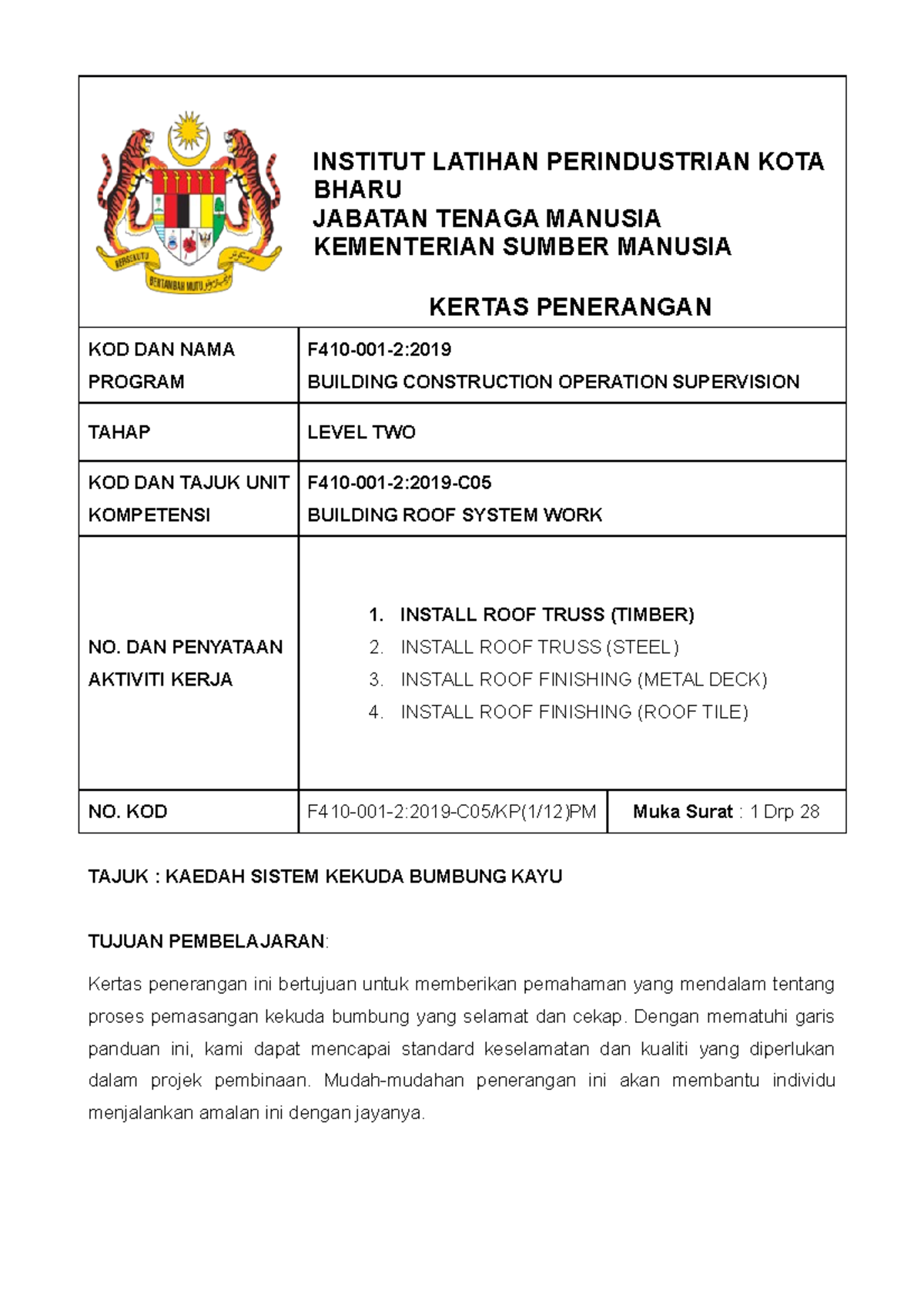 6. Contoh Format Kertas Penerangan C02) - KOD DAN NAMA PROGRAM F410-001 ...